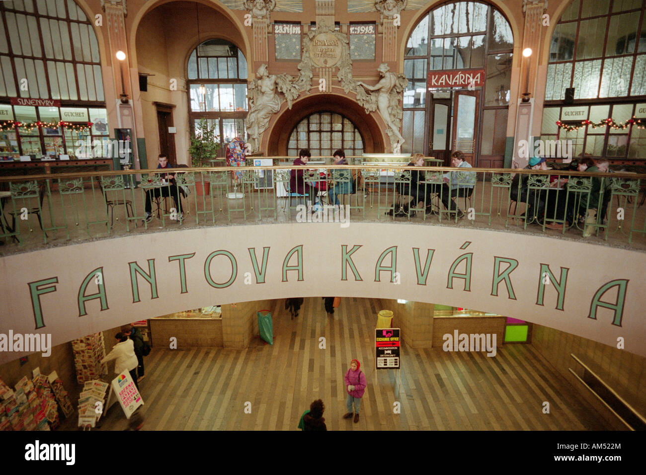 Prague Czech Republic Art Nouveau interior of Prague s main railway ...