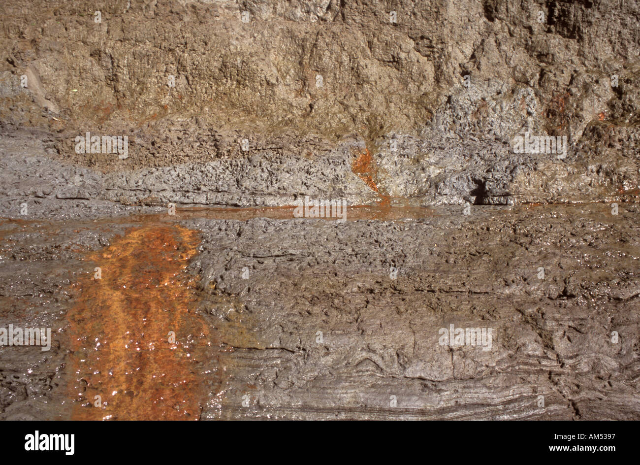Mud layers in Thames Estuary Stock Photo - Alamy