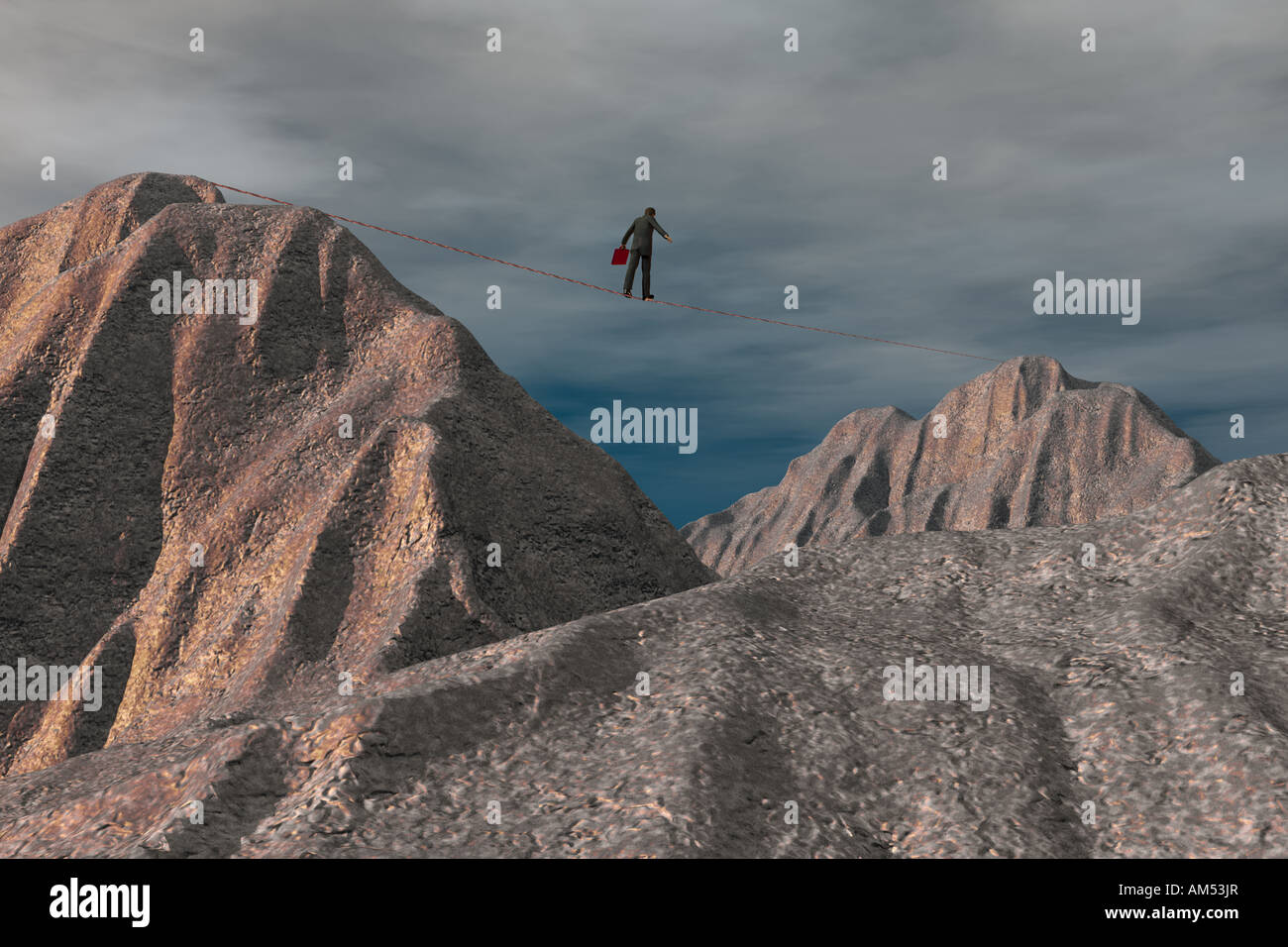 Walking a tightrope hi-res stock photography and images - Alamy