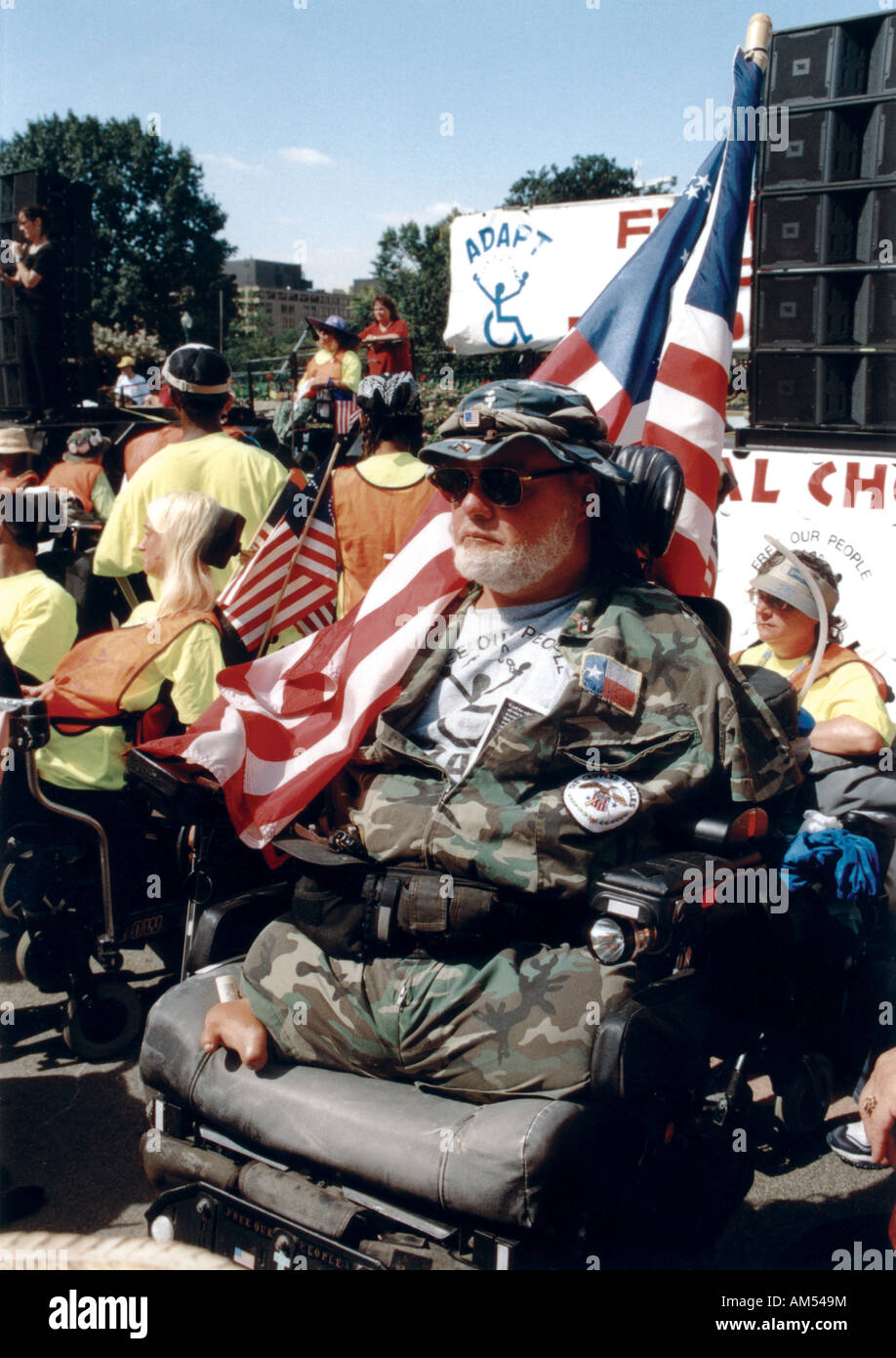 Man in a wheelchair with a physical disability (missing lower limbs ...
