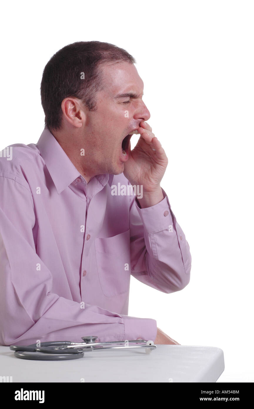 Yawning work tired exhausted shift hi-res stock photography and images ...