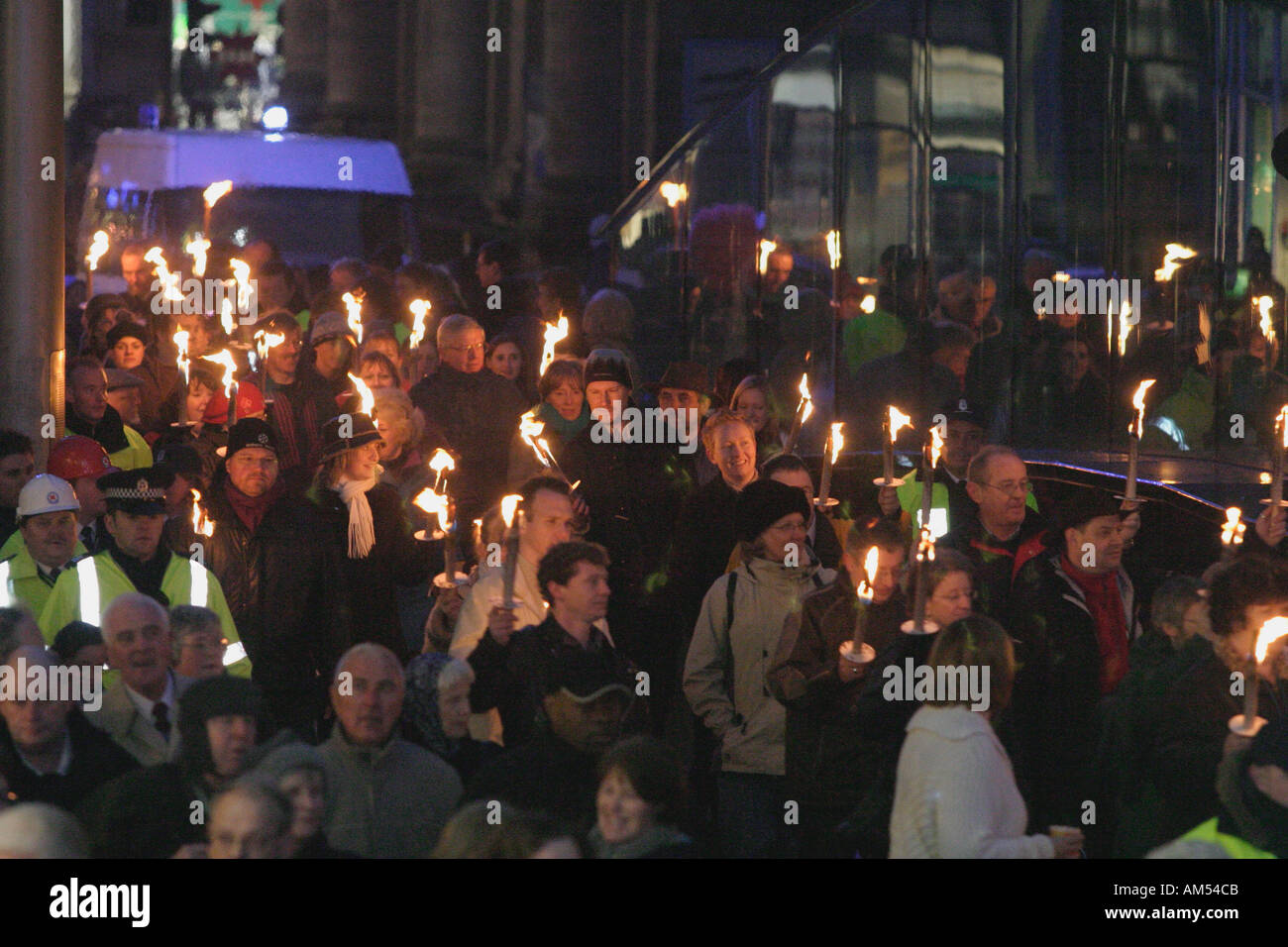 Torch lit procession Glasgow Scotland Stock Photo - Alamy