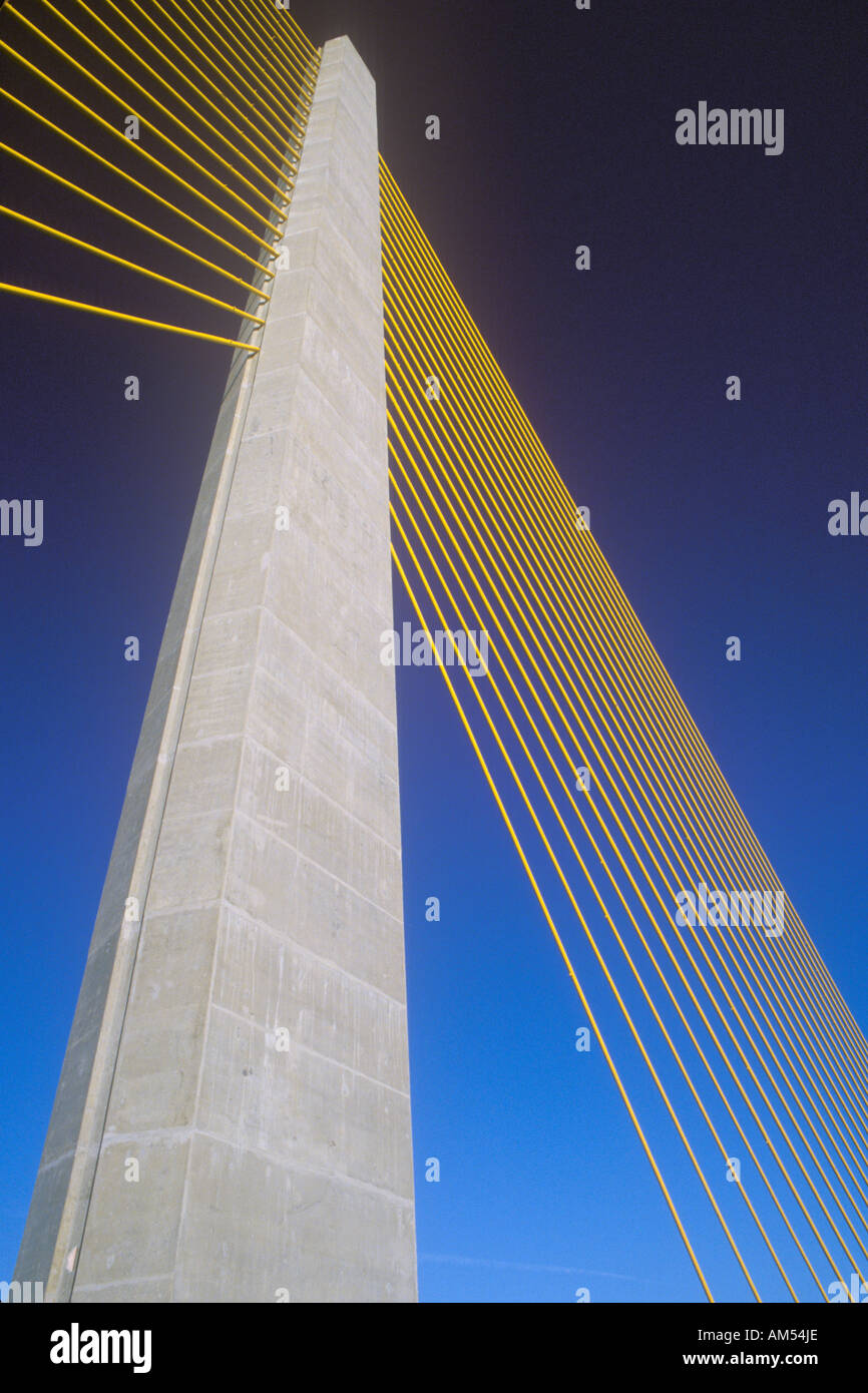 Tampa Sunshine Skyway Bridge world s longest cable stayed concrete ...