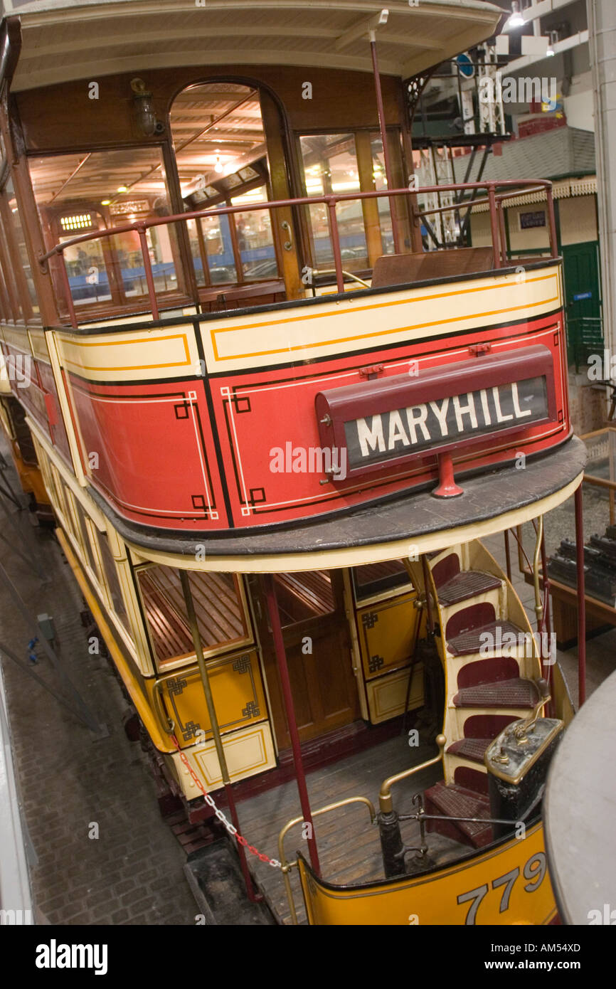 Tram in Museum of Transport Glasgow Scotland GB UK 2006 Stock Photo - Alamy