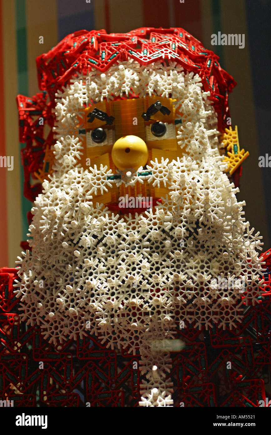 Santa in Window Display at HamleysToy Store Regent Street London Stock ...