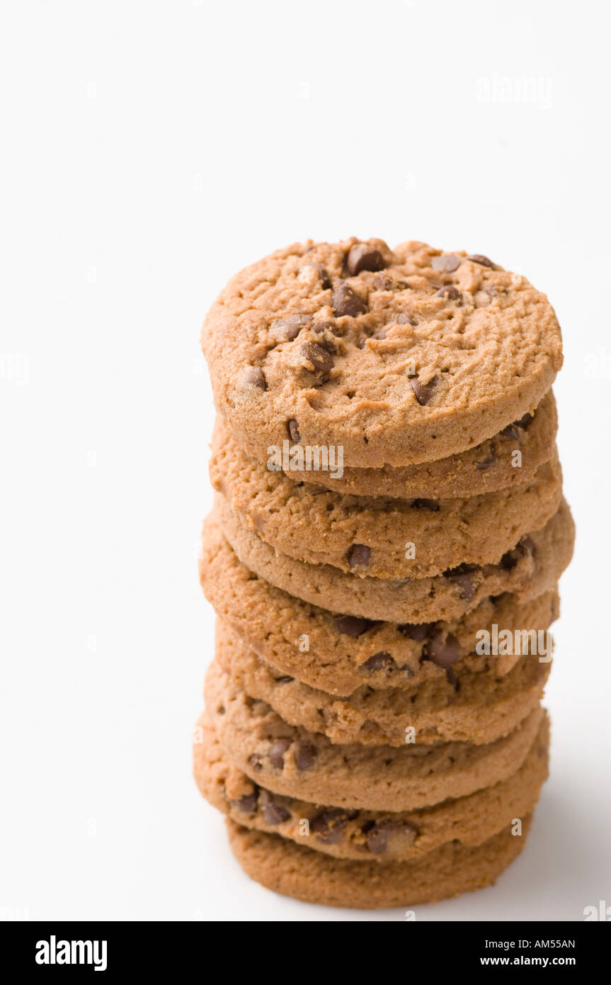 Close-up of a stack of biscuits Stock Photo - Alamy