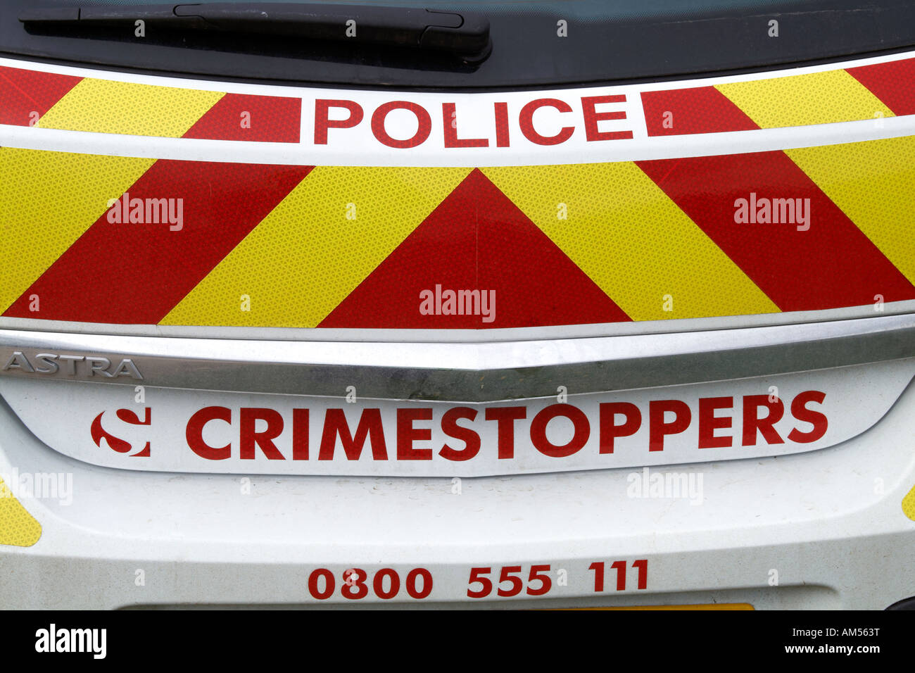 police car crimestoppers uk Stock Photo - Alamy