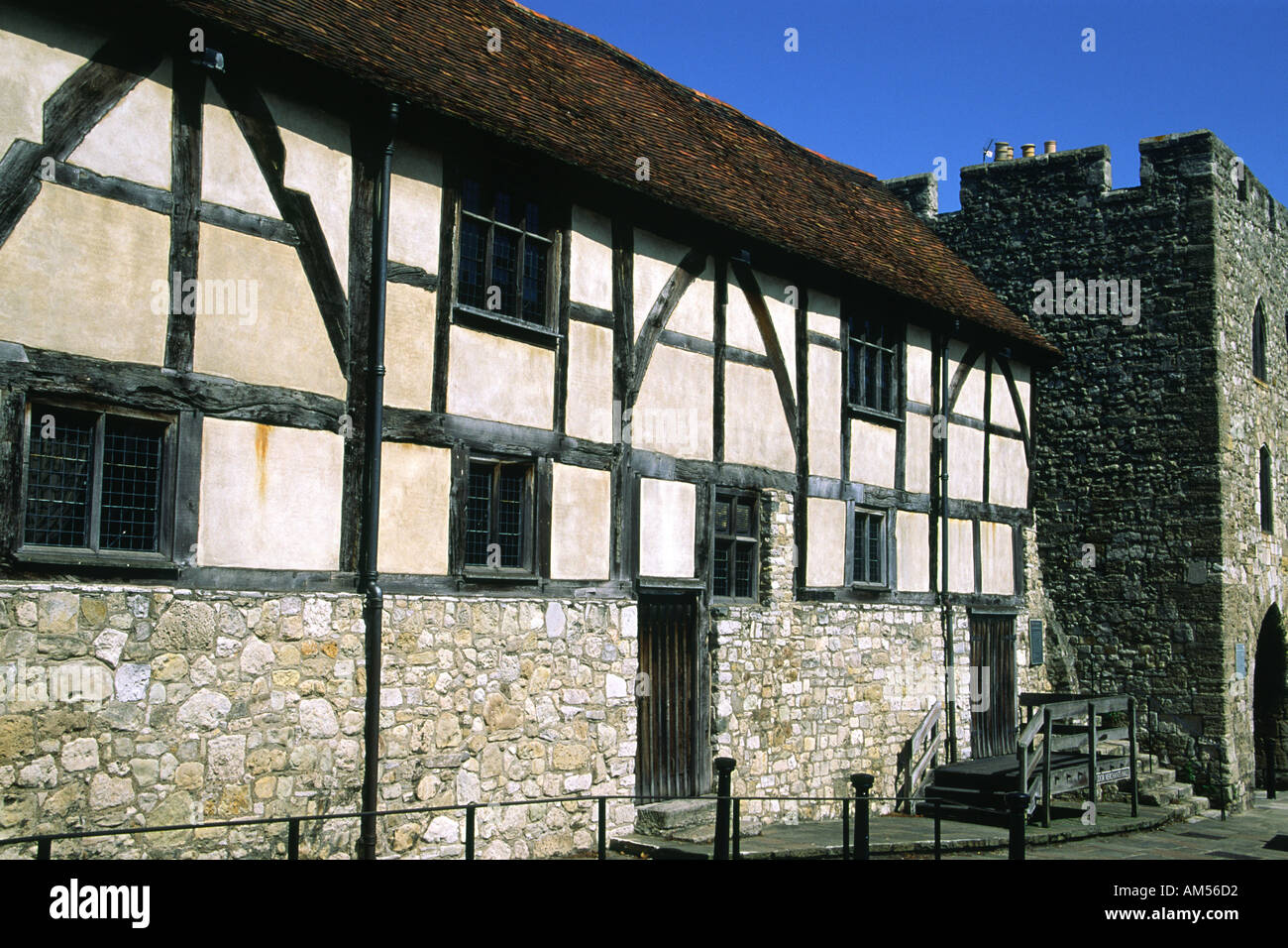 Tudor Merchants Hall and Westgate Southampton England Stock Photo - Alamy