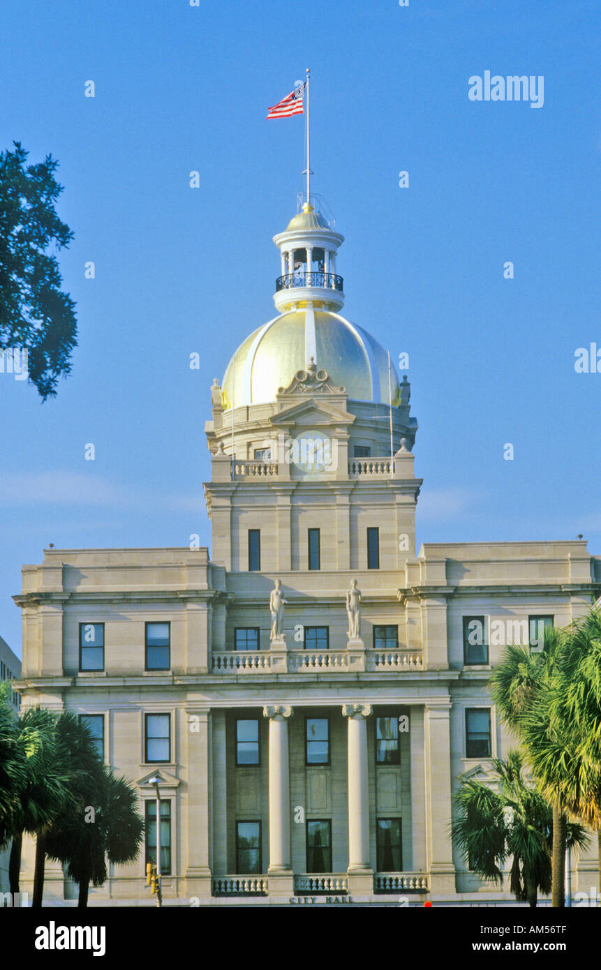 City Hall in historic downtown Savannah Savannah Georgia Stock Photo ...
