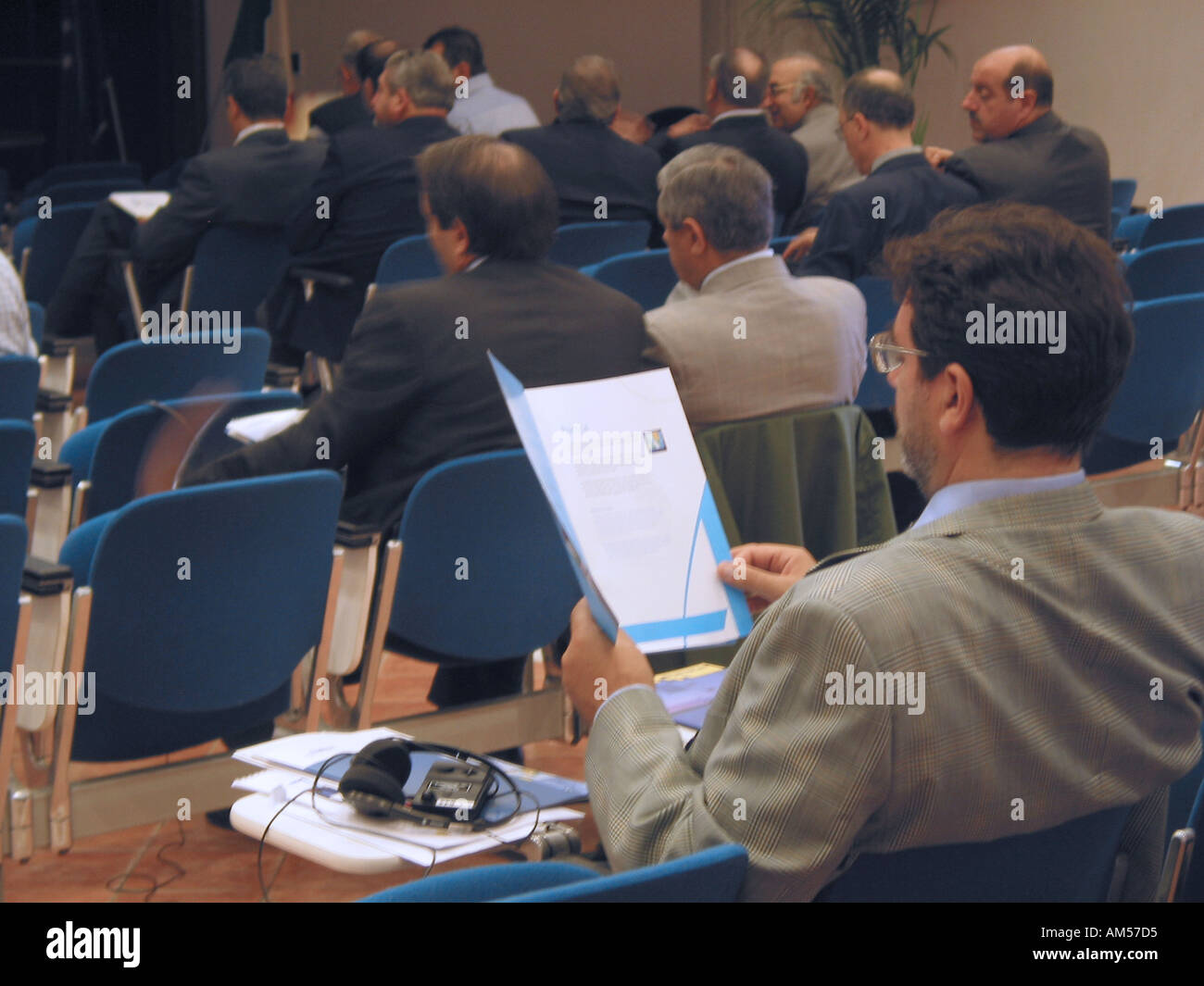 Business Men at a Conference Stock Photo - Alamy
