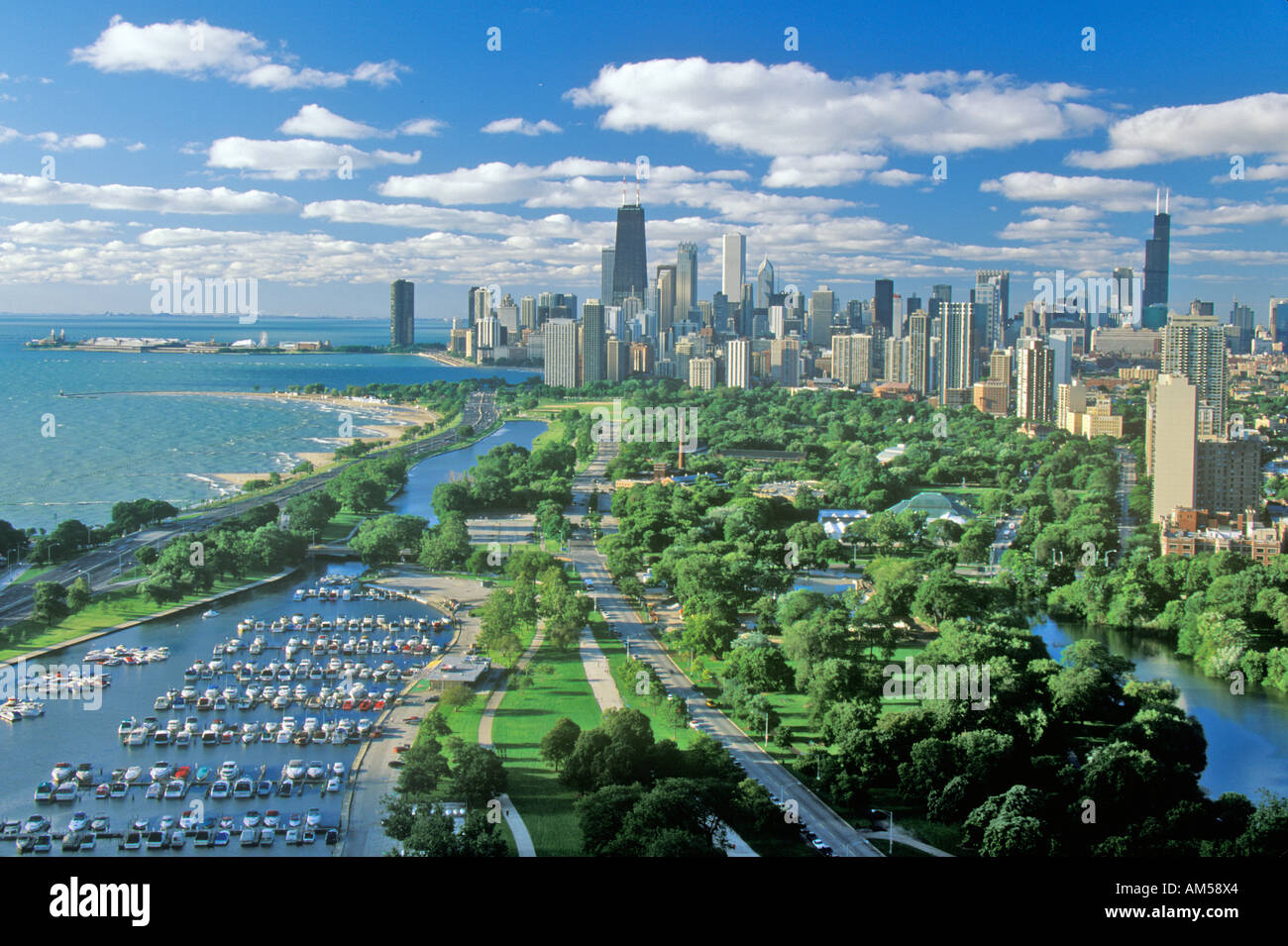 Aerial View of Chicago Illinois Stock Photo - Alamy
