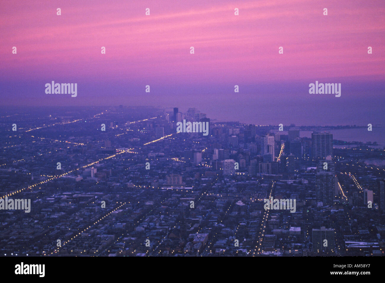 The Chicago Skyline at Dawn Chicago Illinois Stock Photo - Alamy