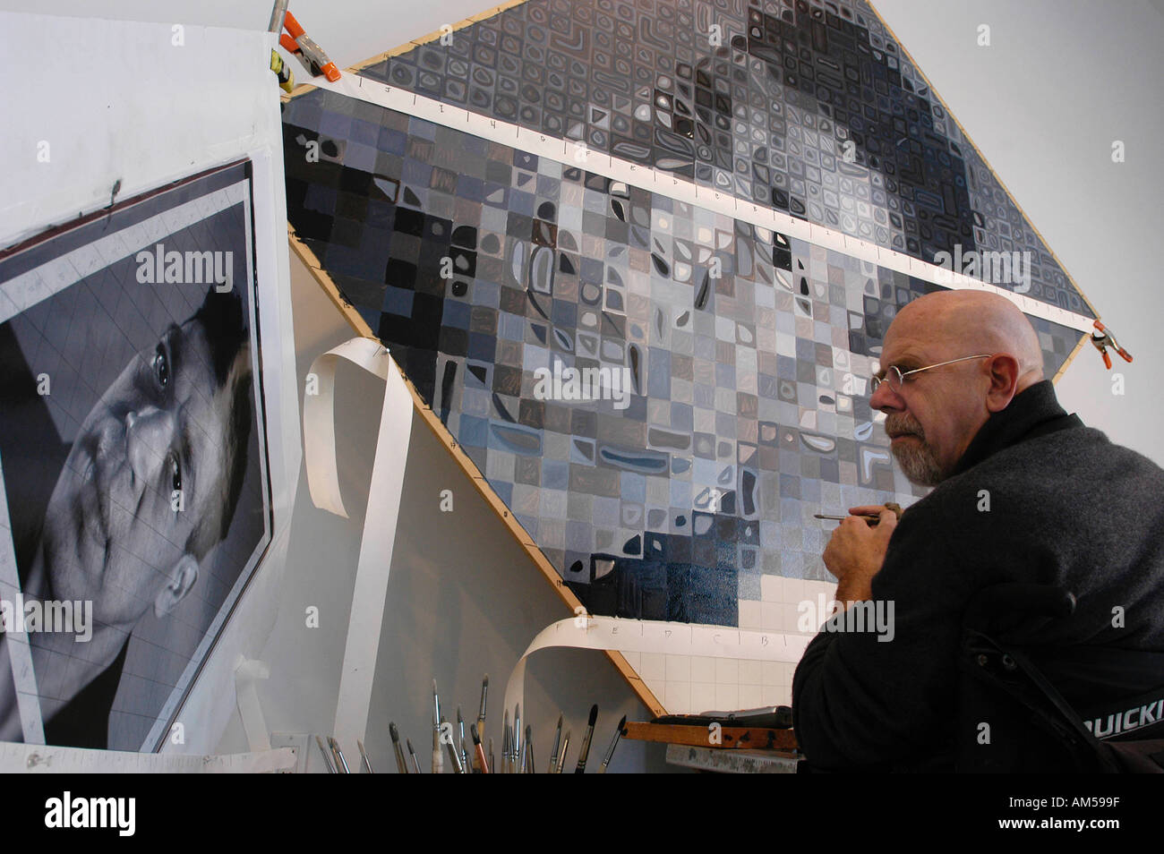 Bridgehampton NY 020204 Artist Chuck Close at his studio in ...