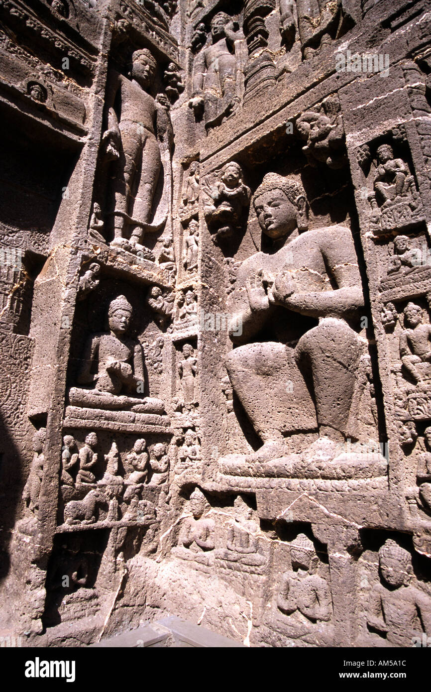 Ajanta rock sculptures hi-res stock photography and images - Alamy