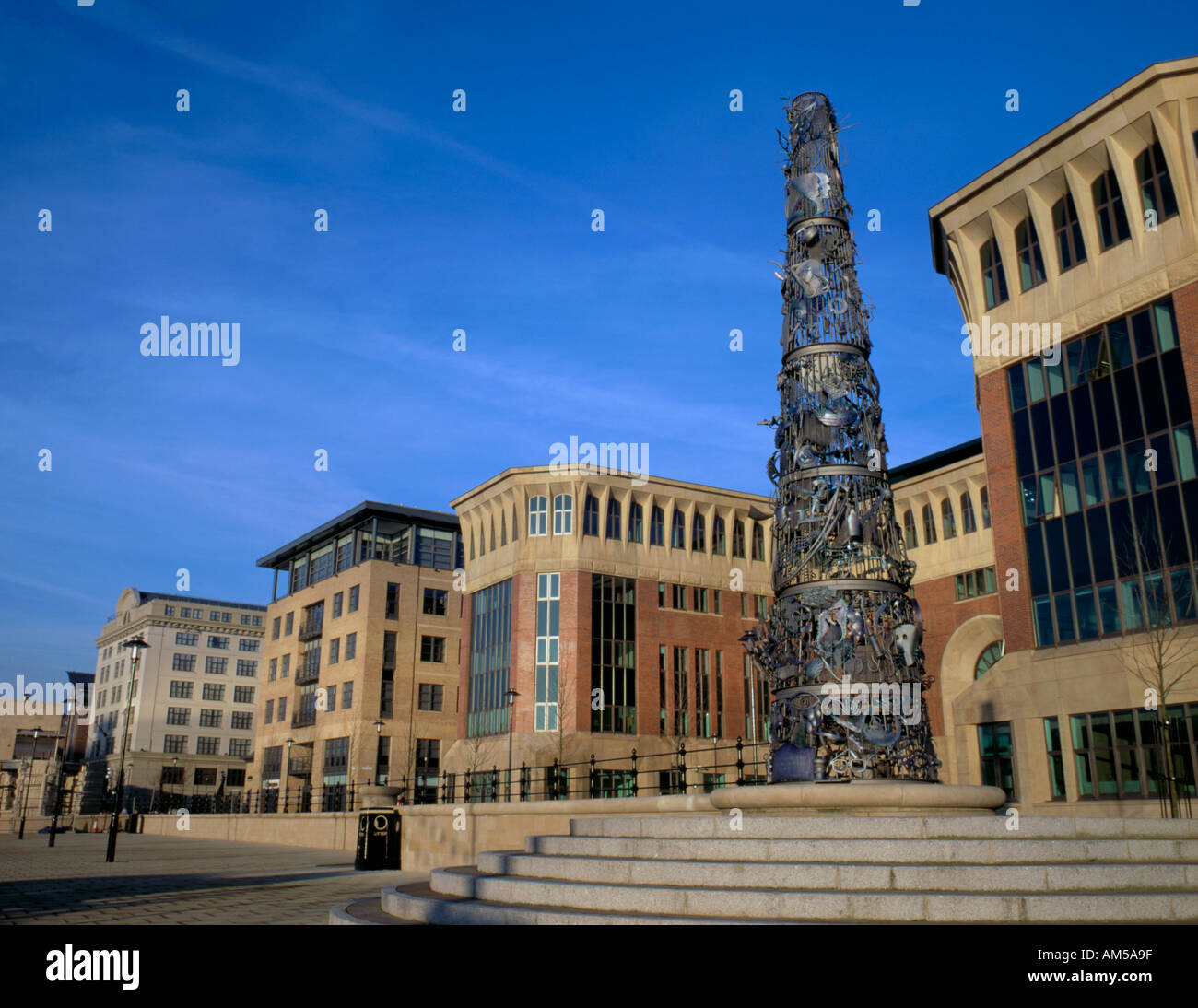 The "Blacksmiths Needle" sculpture, East Quayside, Newcastle upon Tyne ...