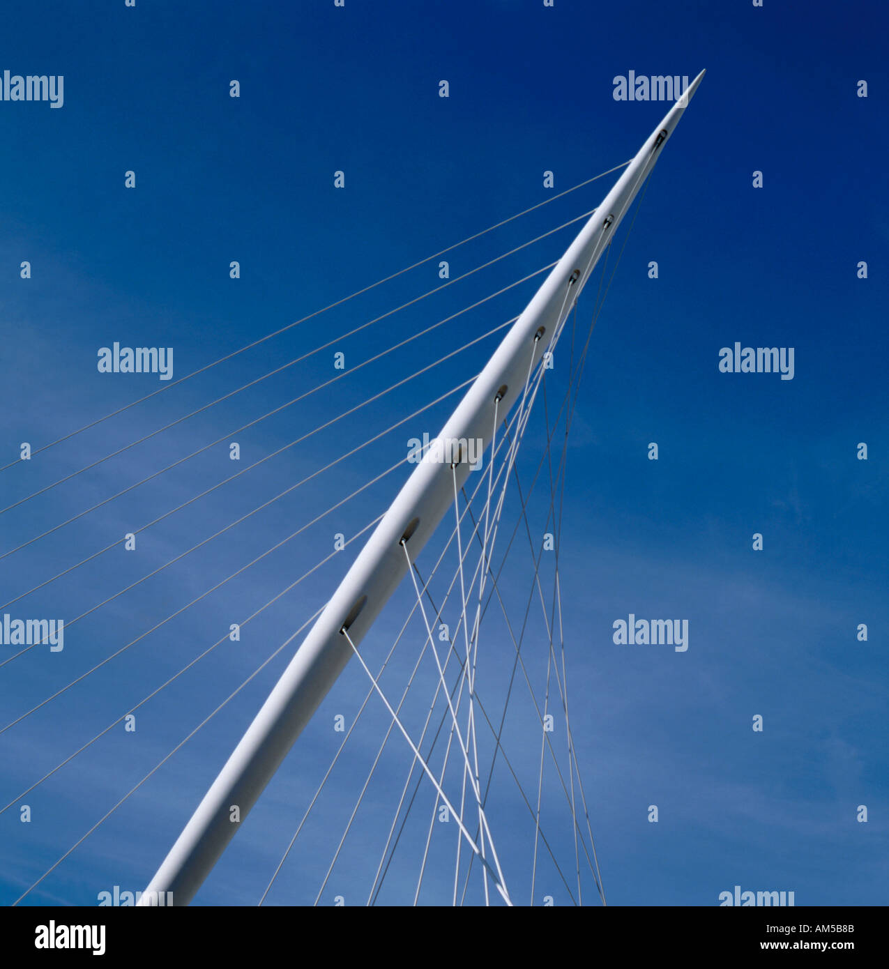 Detail of the strut of Trinity Bridge (Santiago Calatrava, 1996) over ...