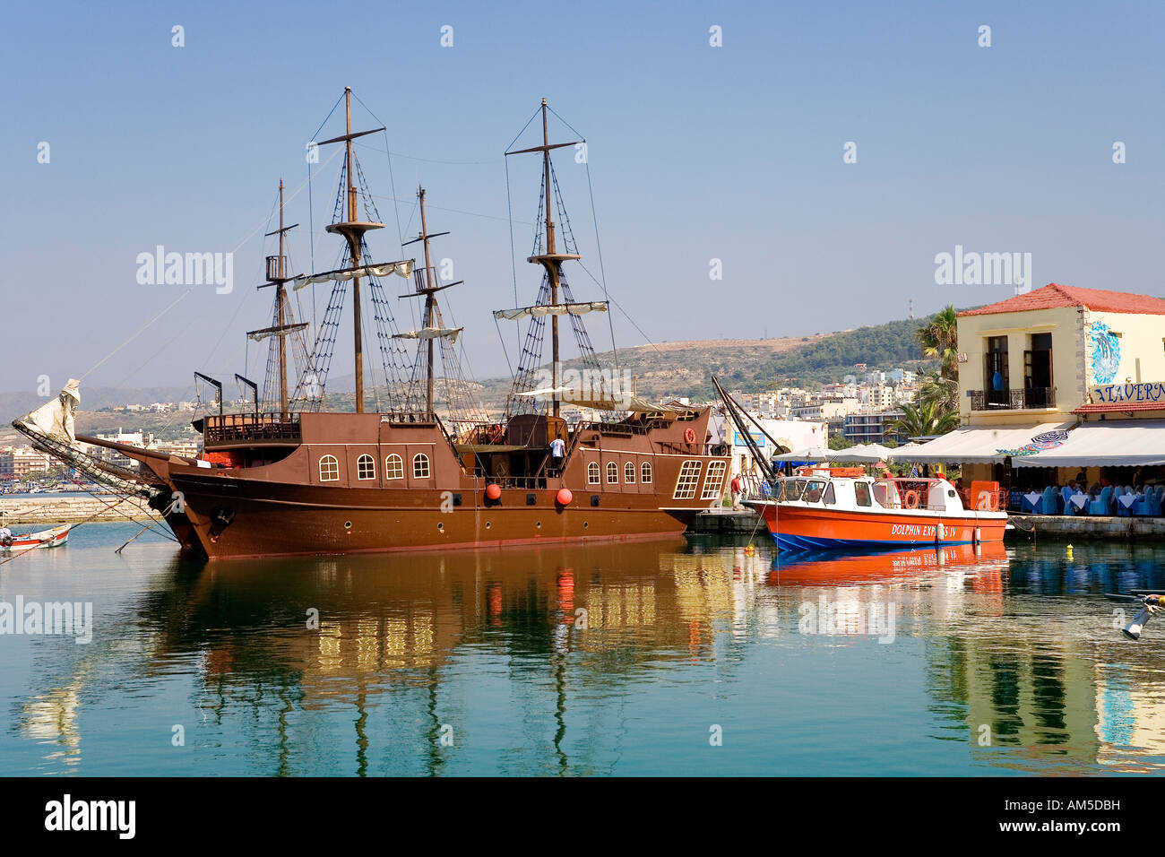 Port of Rethymno, Rethimnon, Crete, Greece, Europe Stock Photo - Alamy