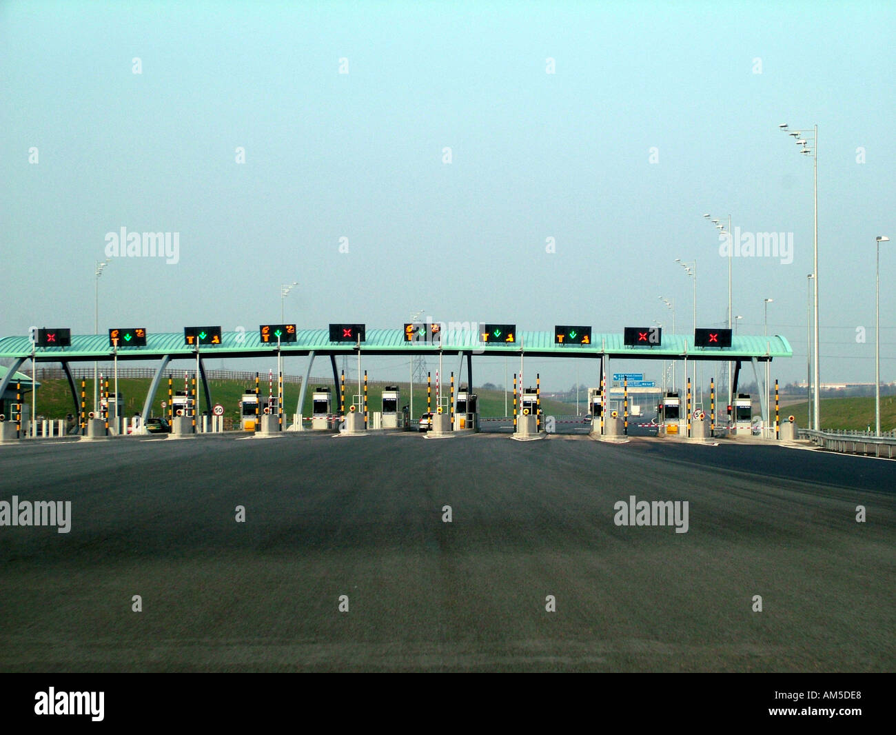 M6 Toll Road Motorway England UK Toll Booths Stock Photo - Alamy