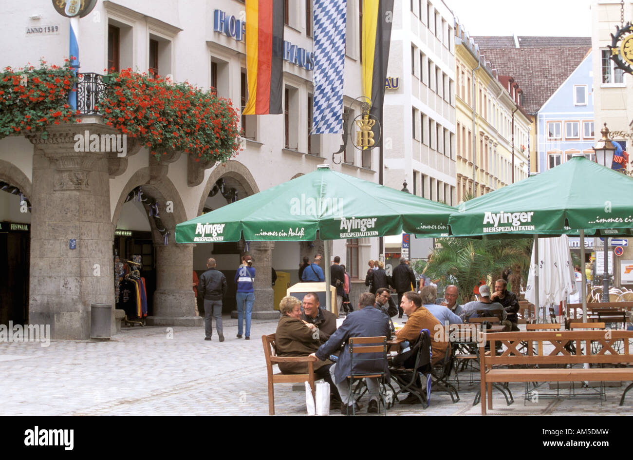 Europe, Germany, Munich, Hofbrauhaus Marienplatz, cafe Stock Photo - Alamy
