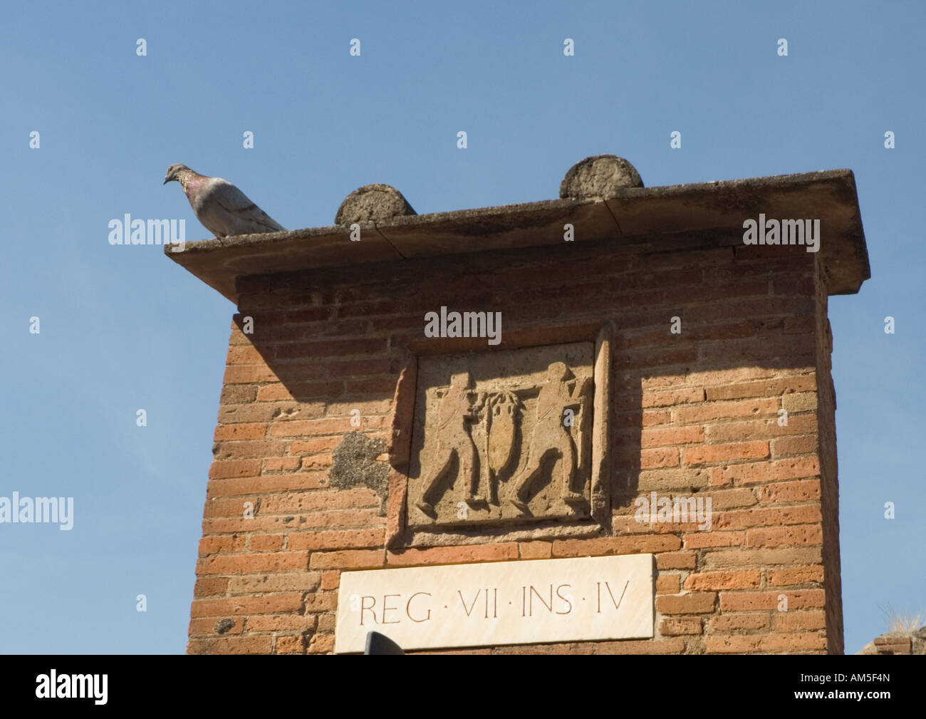 One of the many street signs in Pompeii depicting the various trades ...