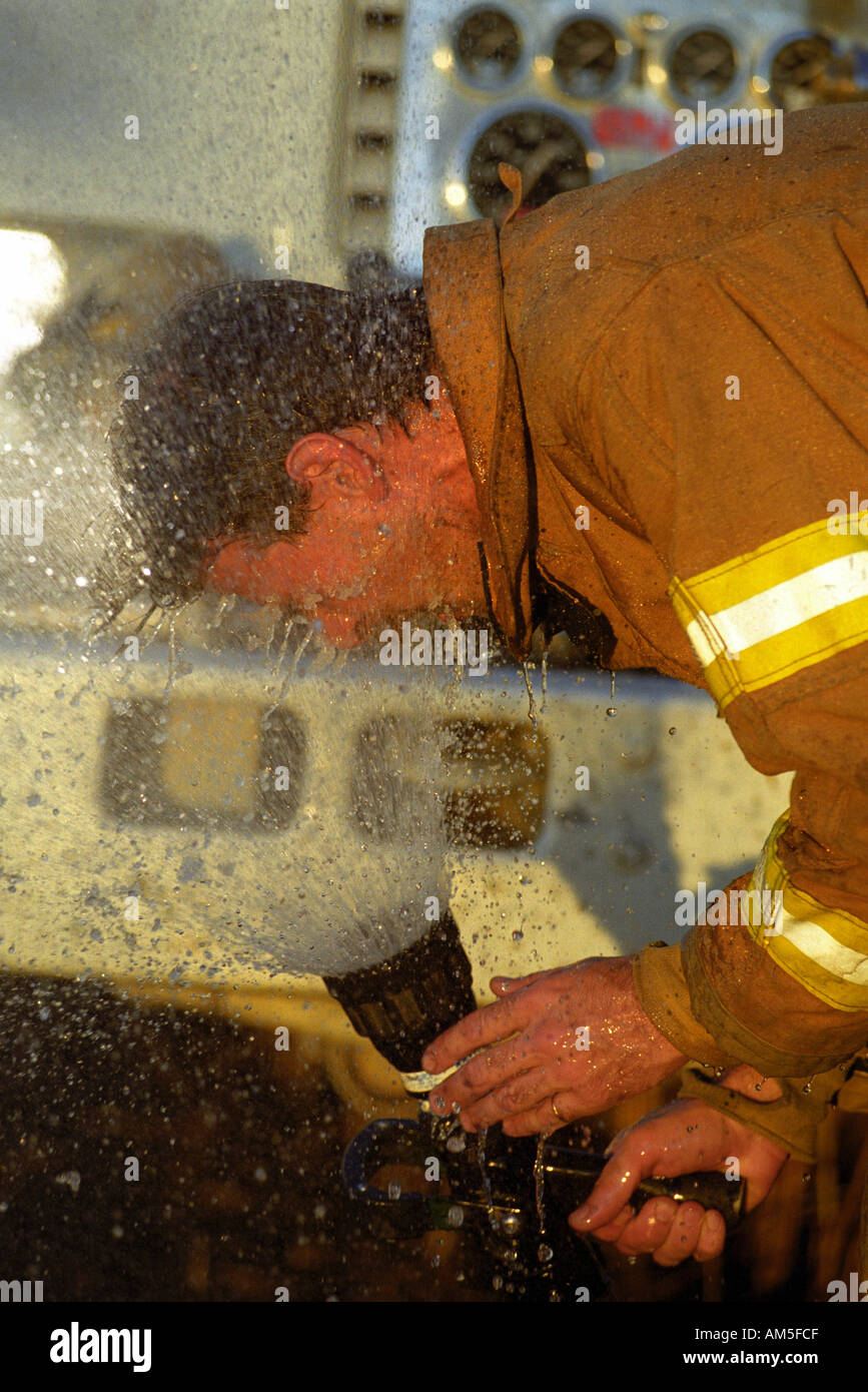 Fire truck wash hi-res stock photography and images - Alamy