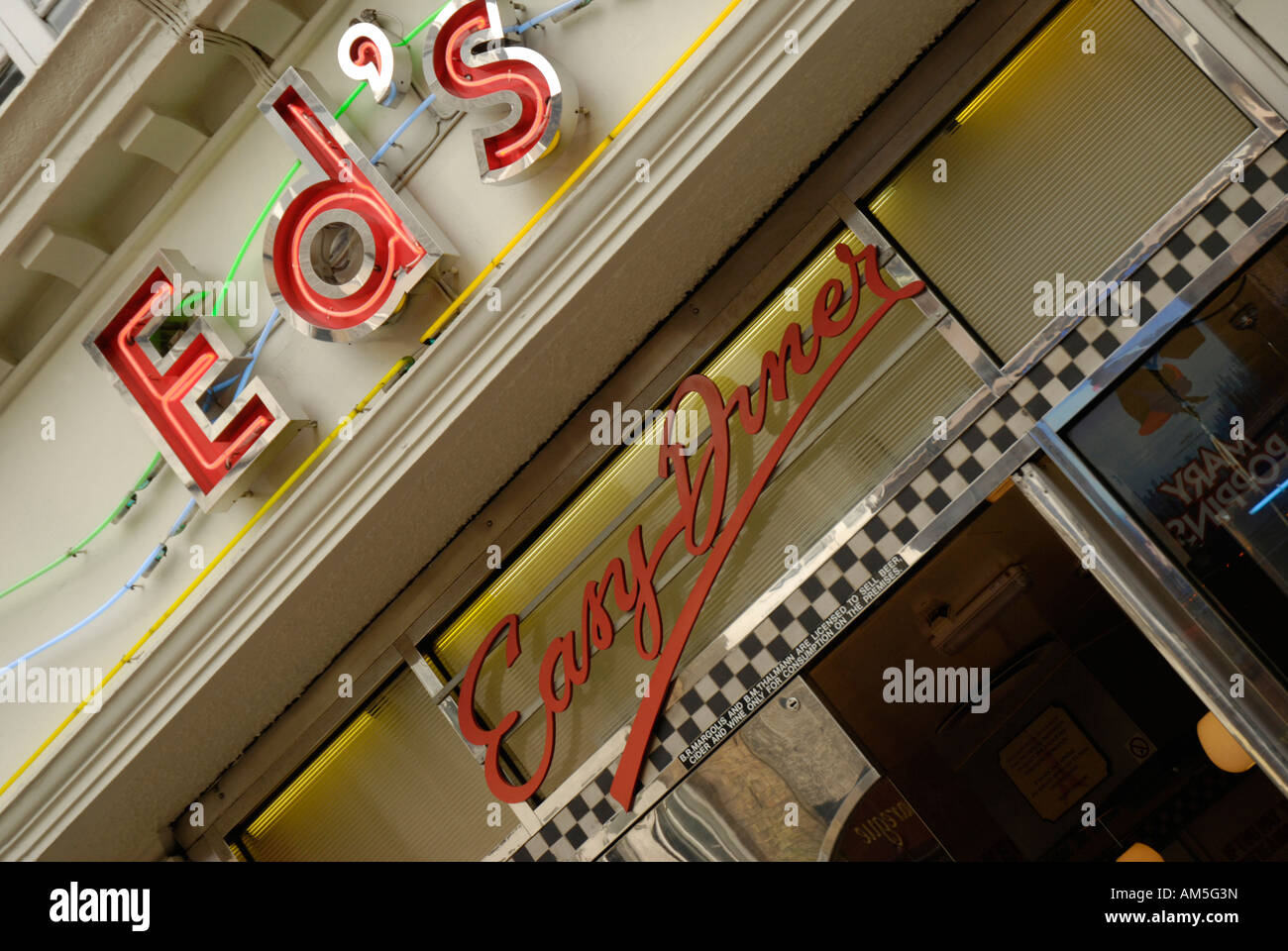 Ed's Easy Diner restaurant London England Stock Photo - Alamy