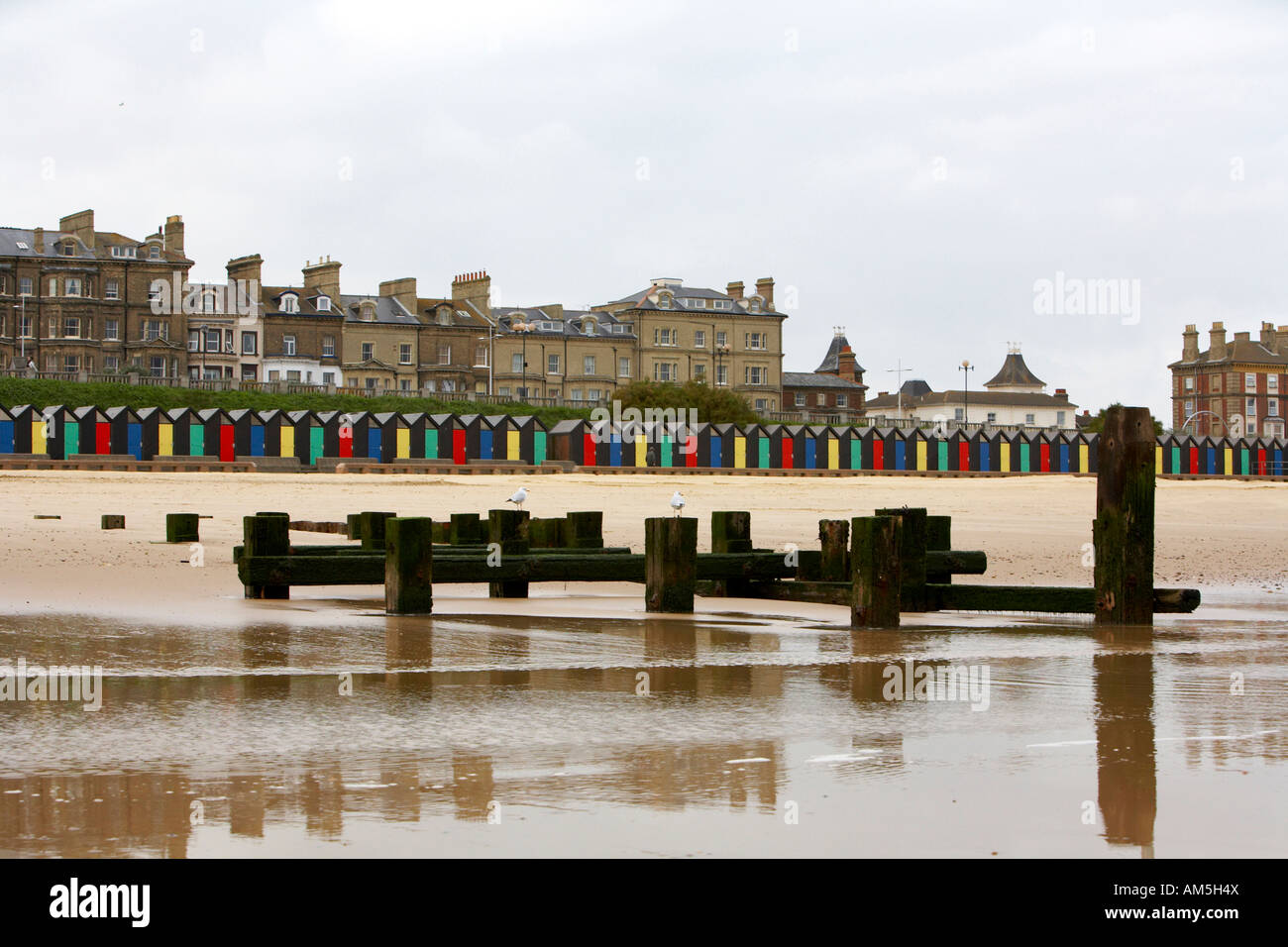 LOWESTOFT SOUTH BEACH FROM THE SEA IN WINTER Stock Photo - Alamy