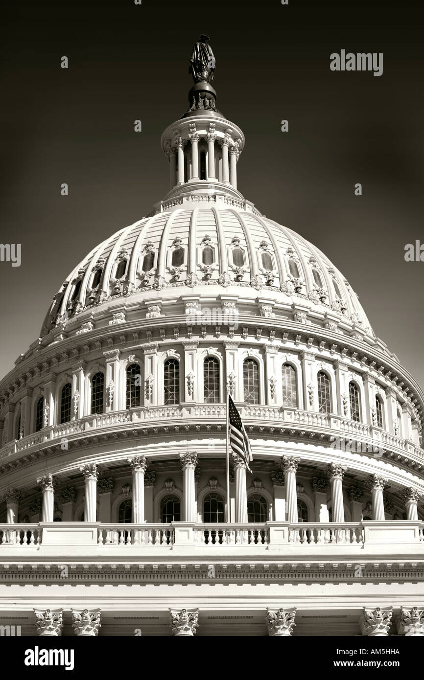 US Capitol building in Washington DC USA. The west front seen from the ...