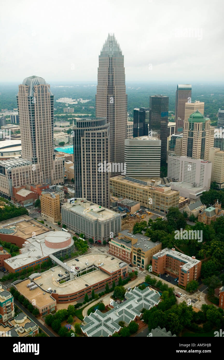 Aerial view of Charlotte NC Stock Photo - Alamy