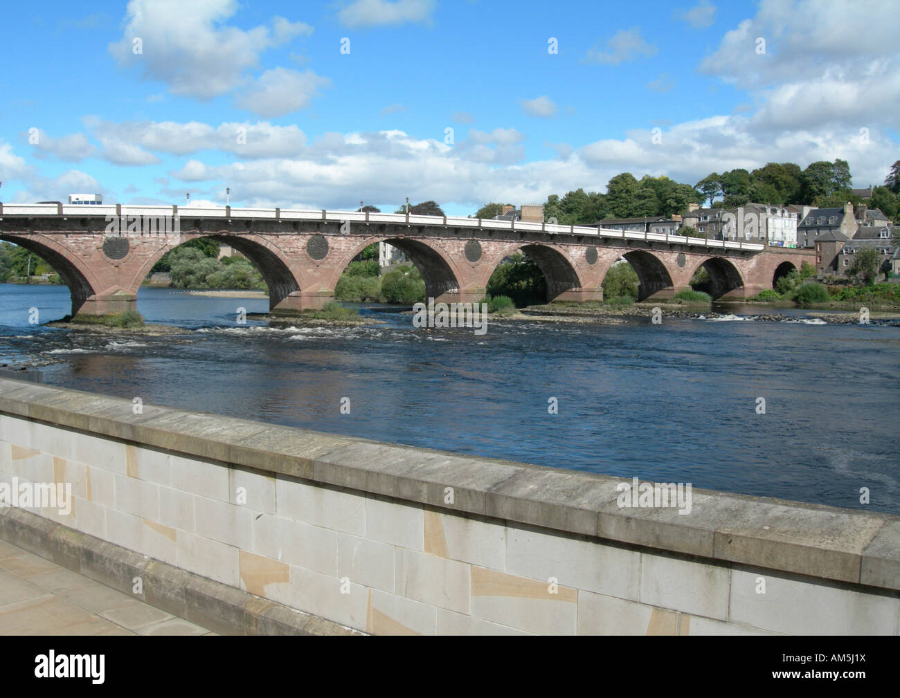 Bridge over the River Tay at Perth, Scotland, built by John Smeaton ...