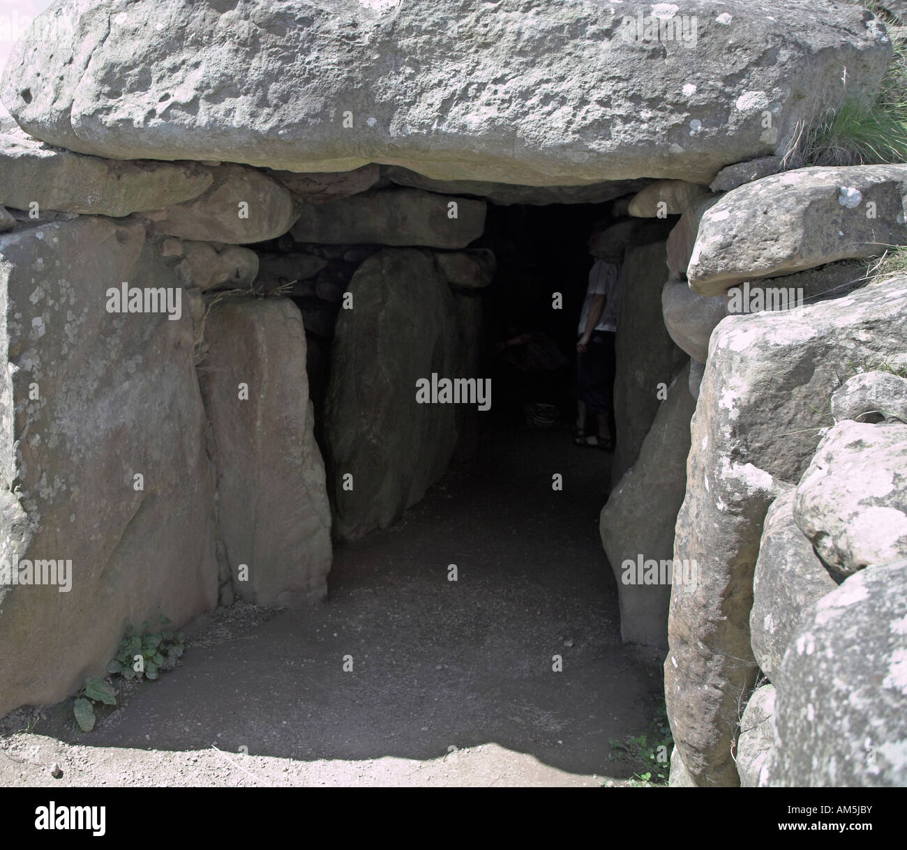 Chamber tomb West Kennet long barrow Wiltshire England Stock Photo - Alamy