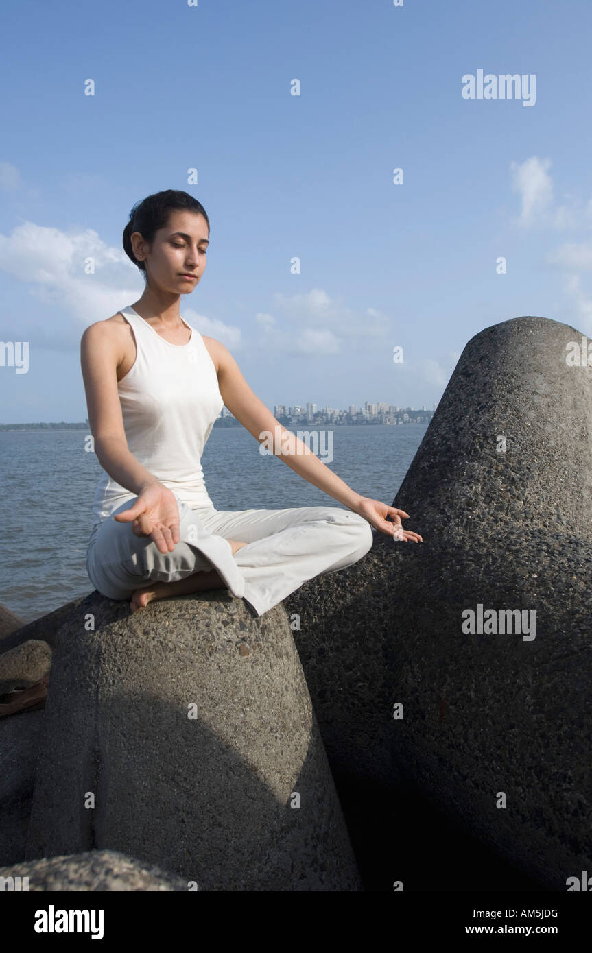 Asian woman stretching body yoga hi-res stock photography and images ...