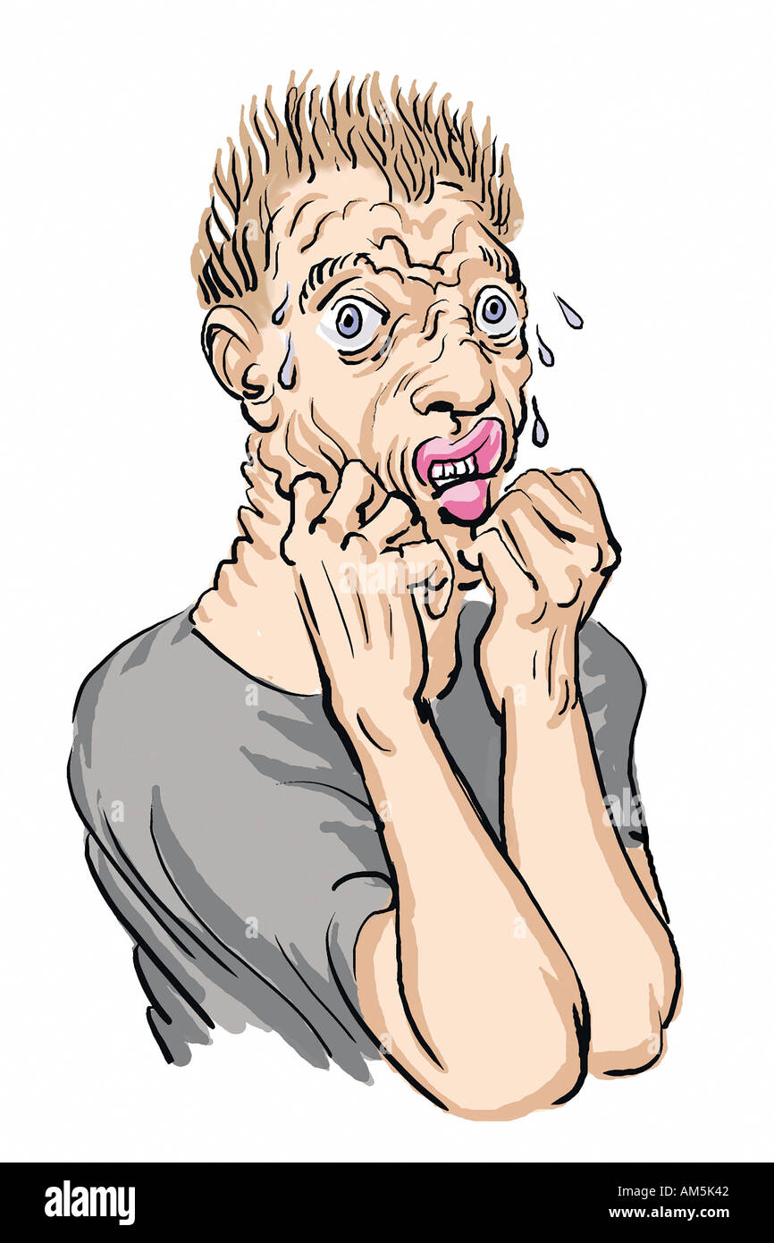 Angst cartoon hi-res stock photography and images - Alamy