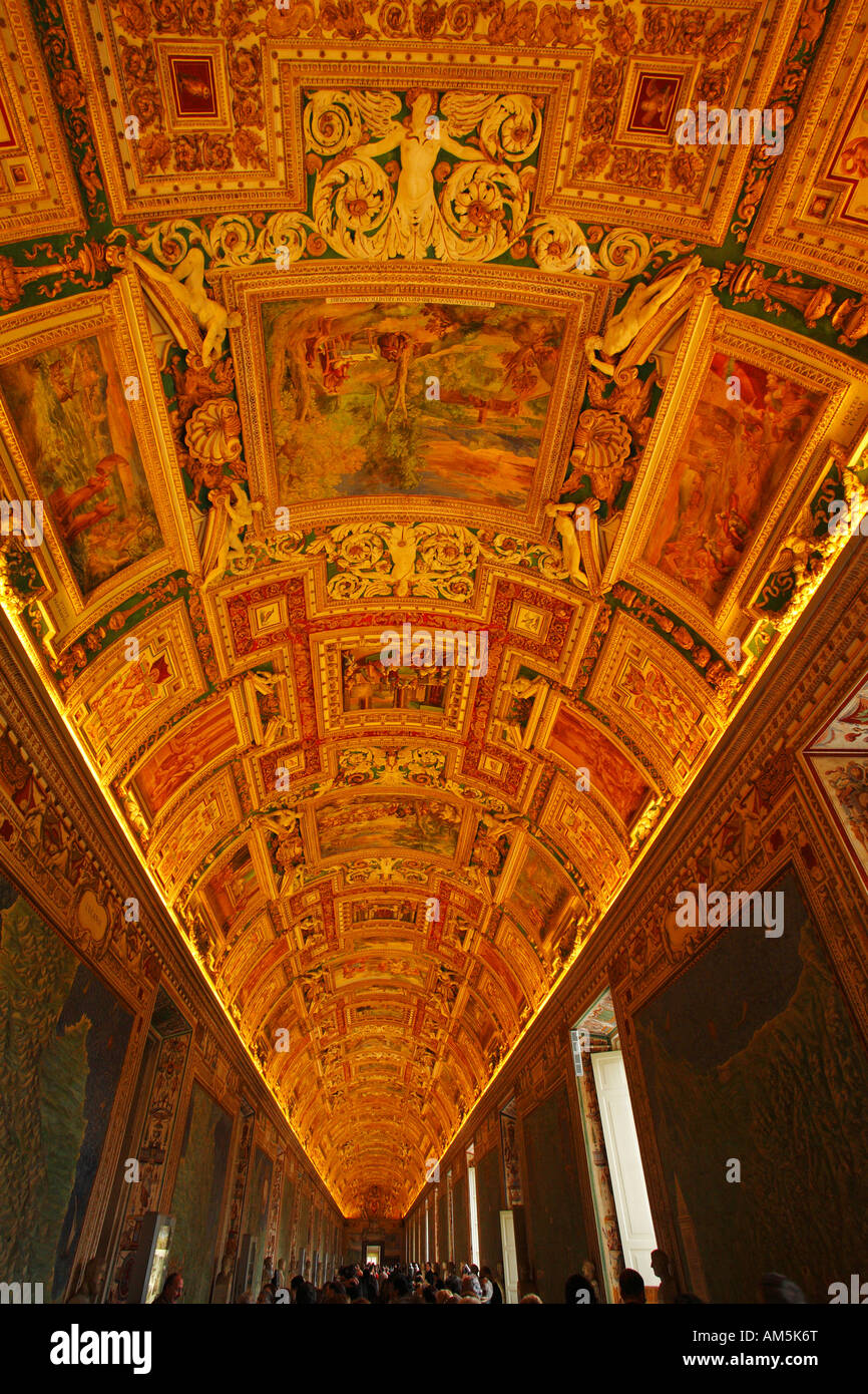 Gallery of Maps, Vatican Museums, Italy Stock Photo - Alamy