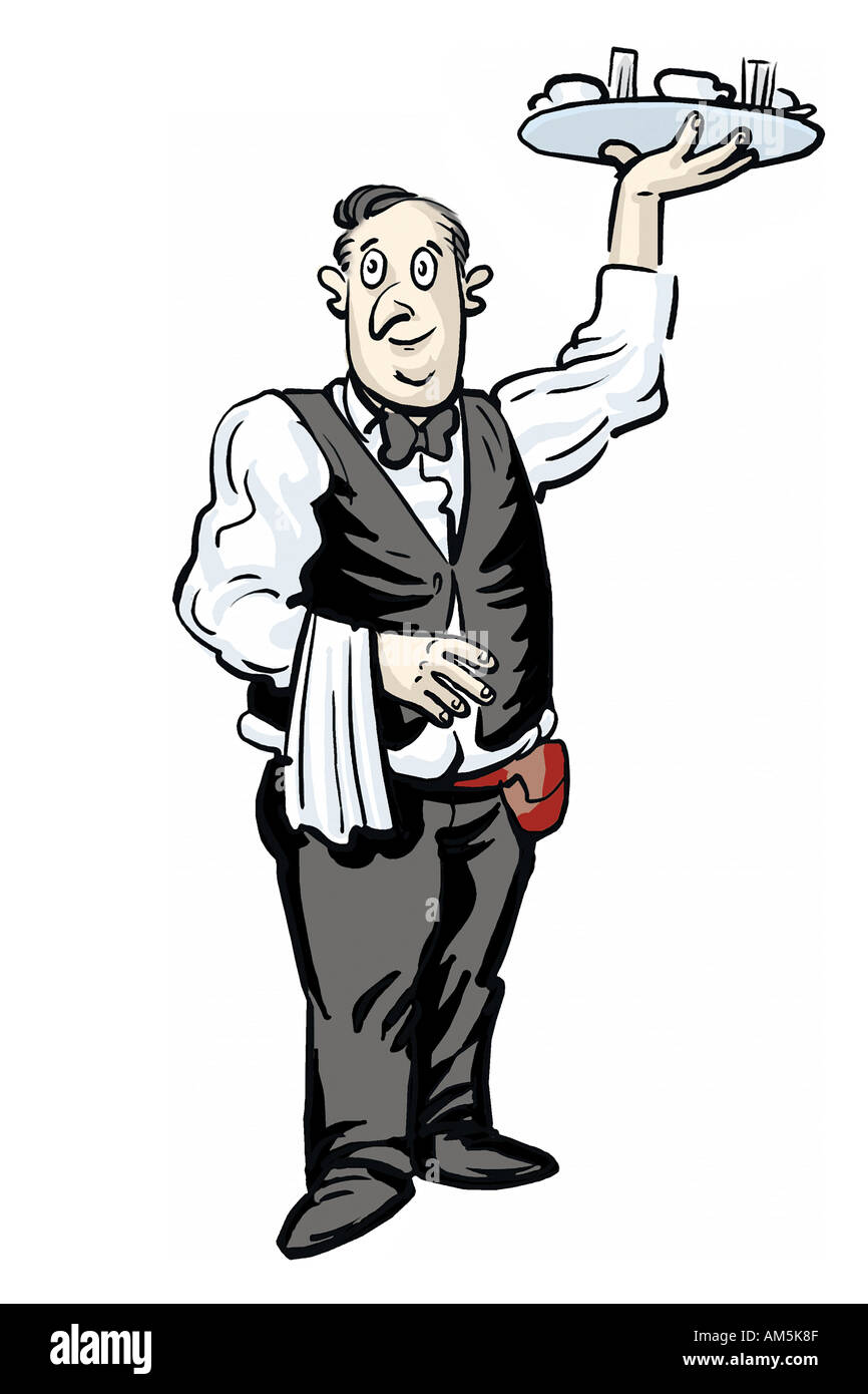 Kellner zeichnung Cut Out Stock Images & Pictures - Alamy