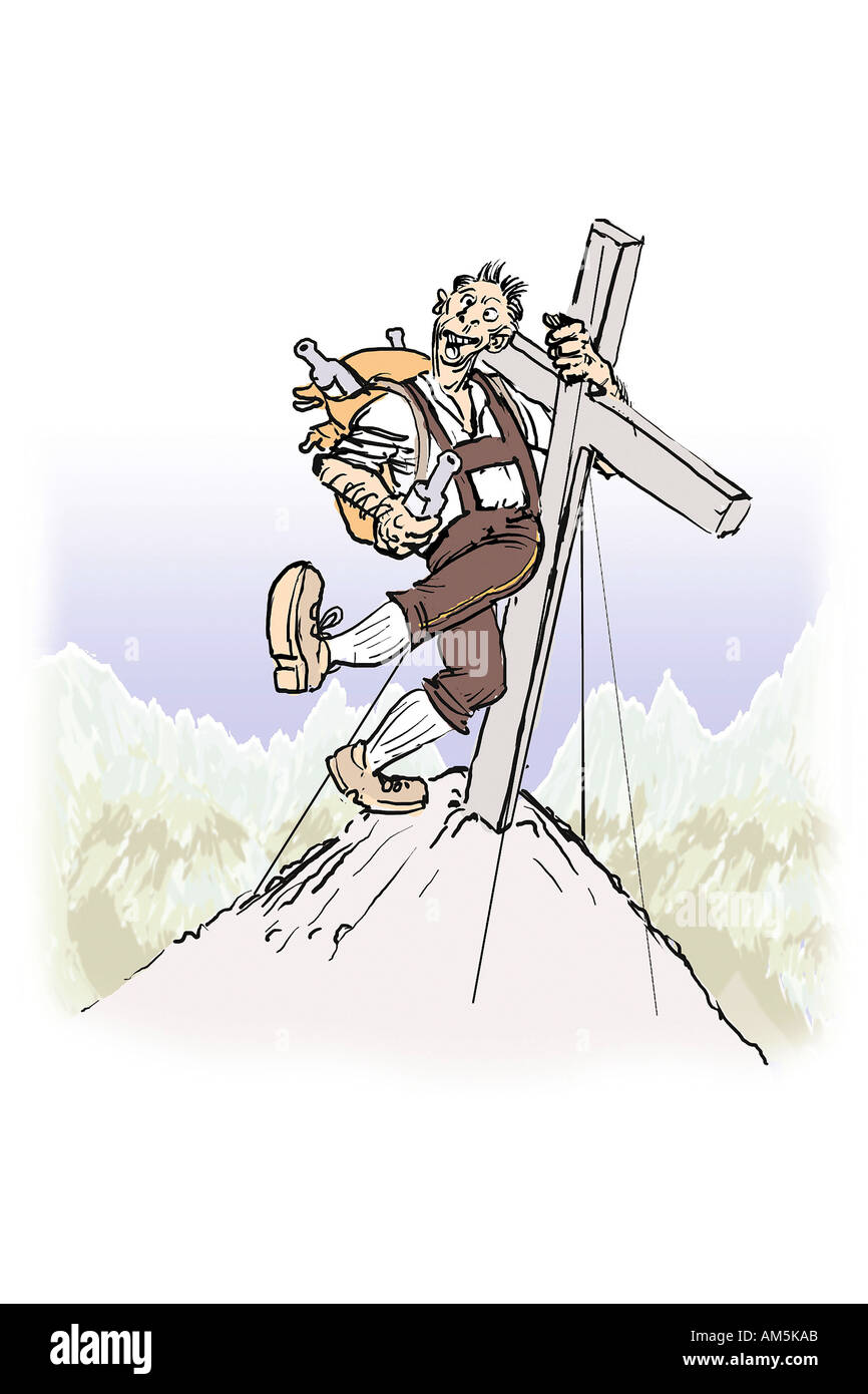 Bergsteiger illustration hi-res stock photography and images - Alamy
