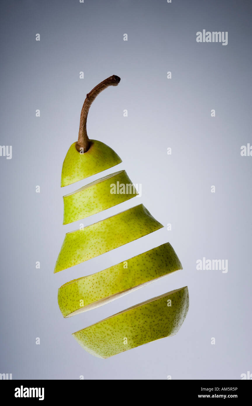 Close-up of sliced pear Stock Photo - Alamy