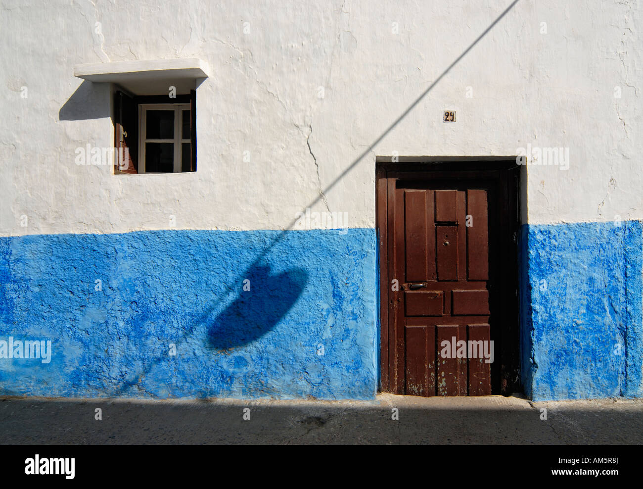 Blue and White House, Kasbah des Oudaias in Rabat, Morocco Stock Photo ...
