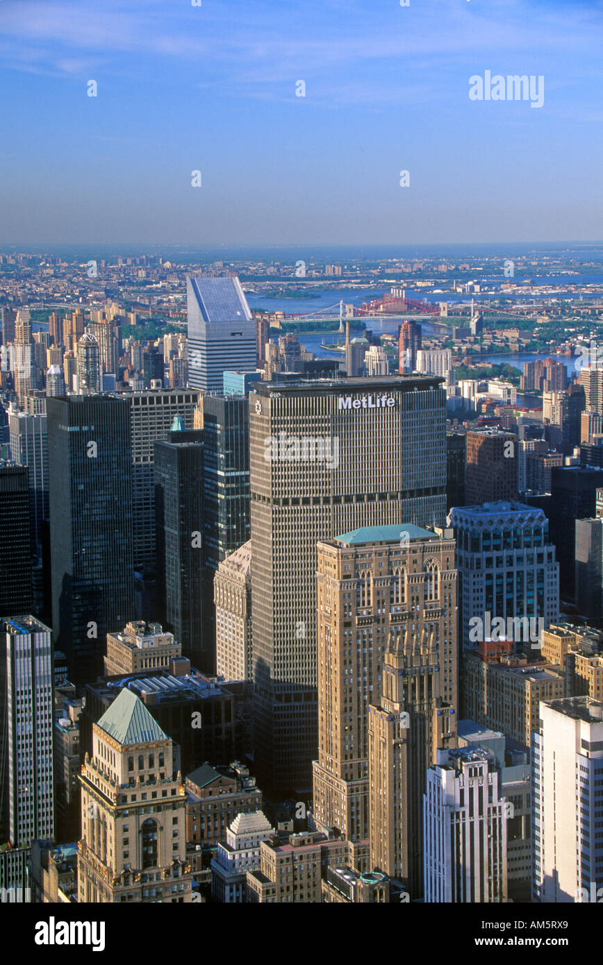 Manhattan skyline featuring the Met Life Building New York City NY ...