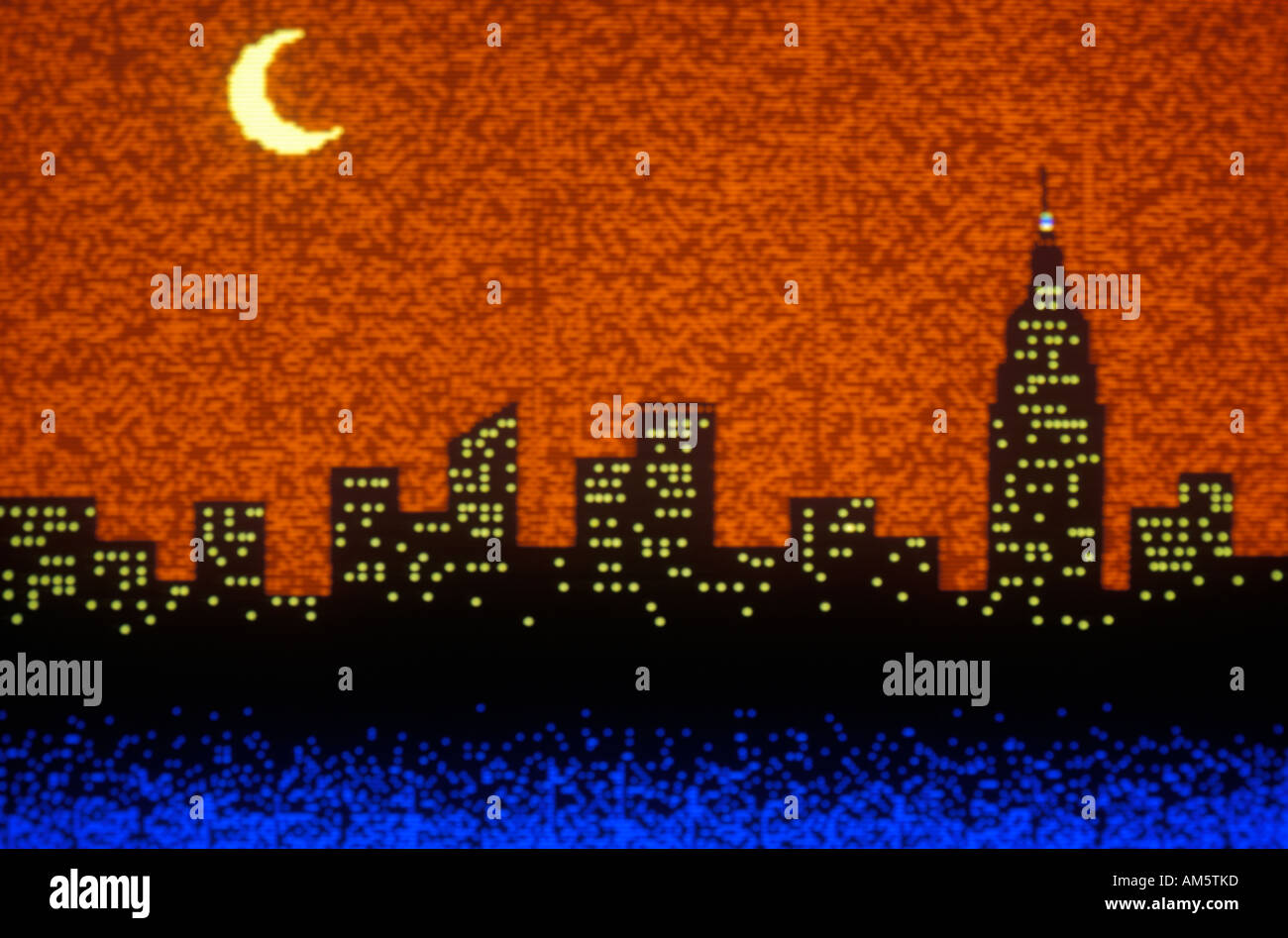 Special effects slide of New York City Skyline NY Stock Photo - Alamy