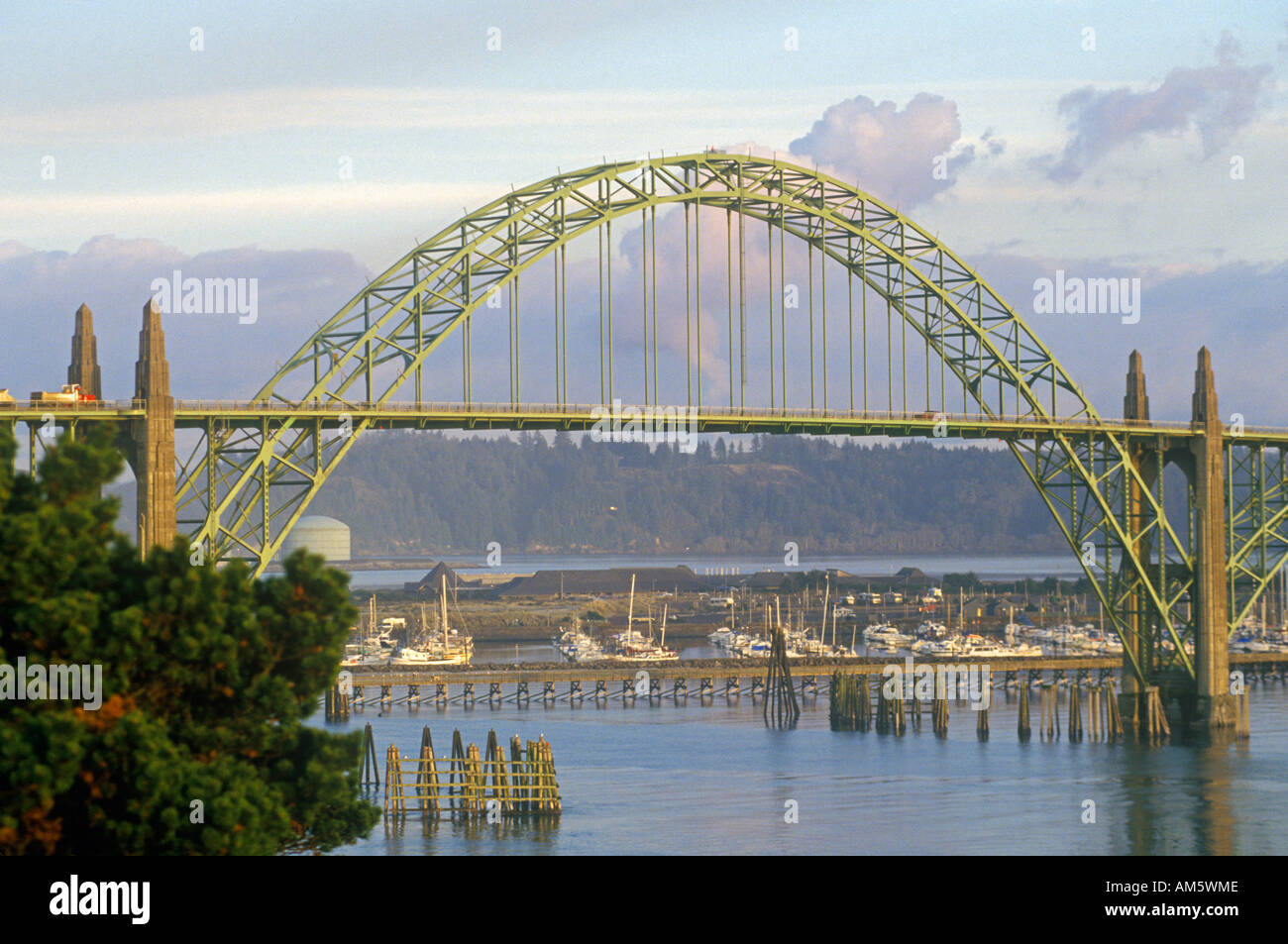 Bridge in Newport OR Stock Photo - Alamy