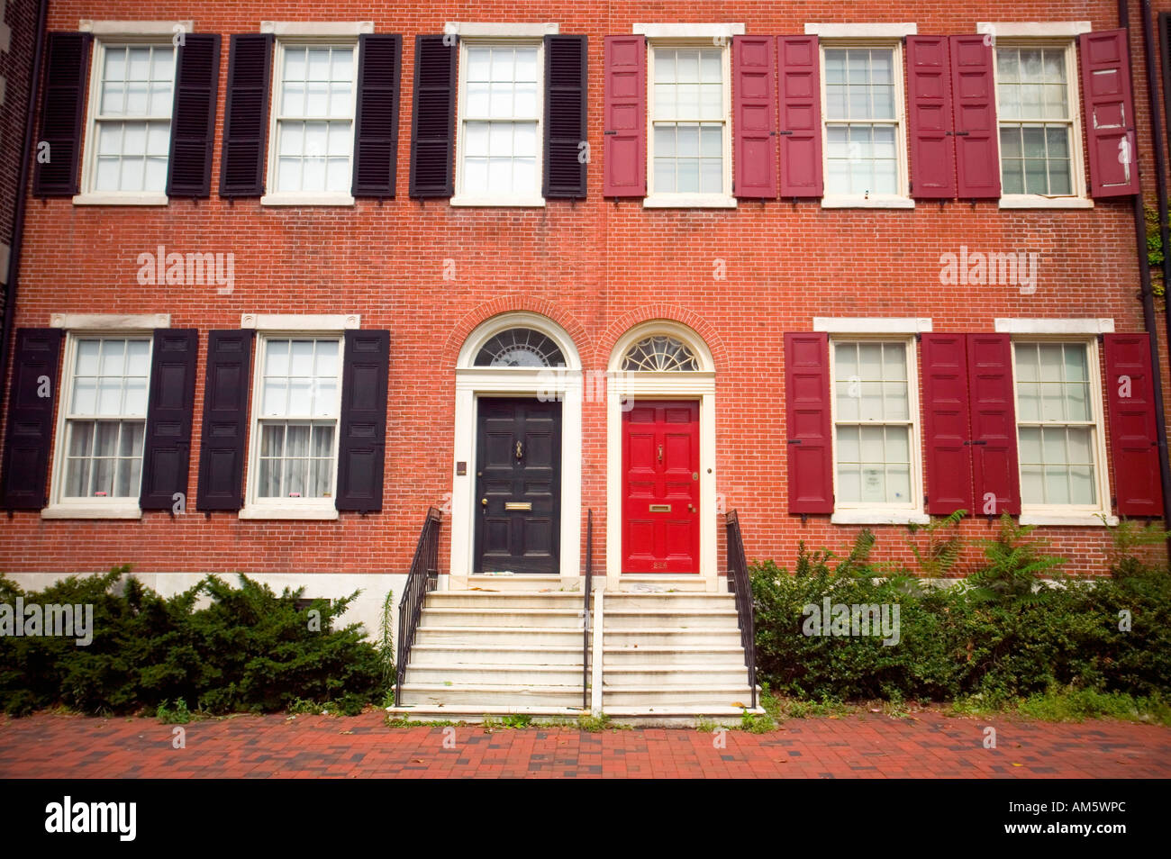 18th Century brick homes of historic Philadelphia Pennsylvania near ...
