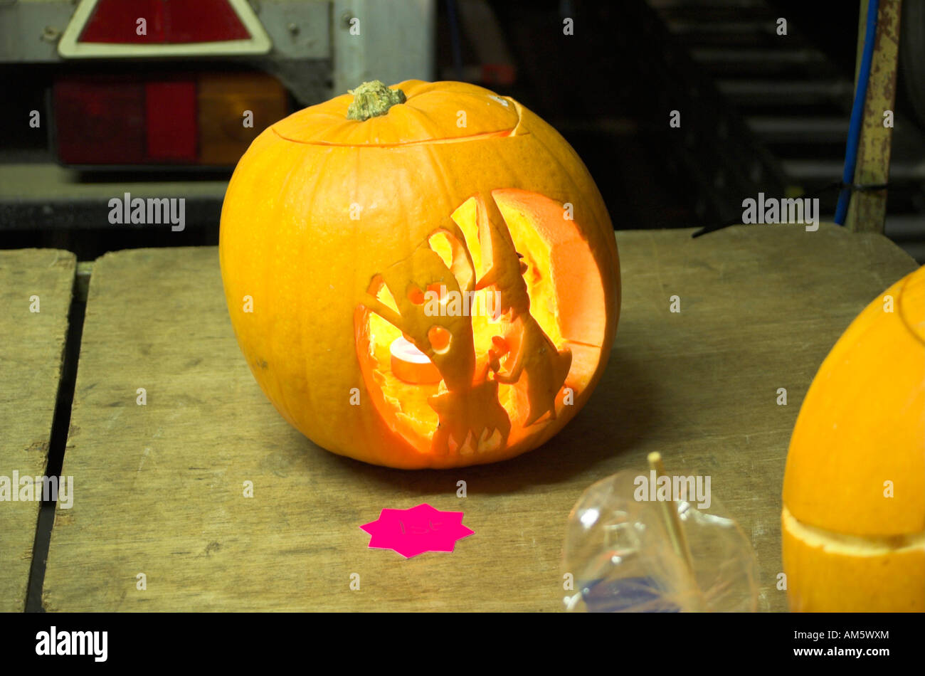 Pumpkin First Prize In A Bonfire Night Raffle Stock Photo - Alamy