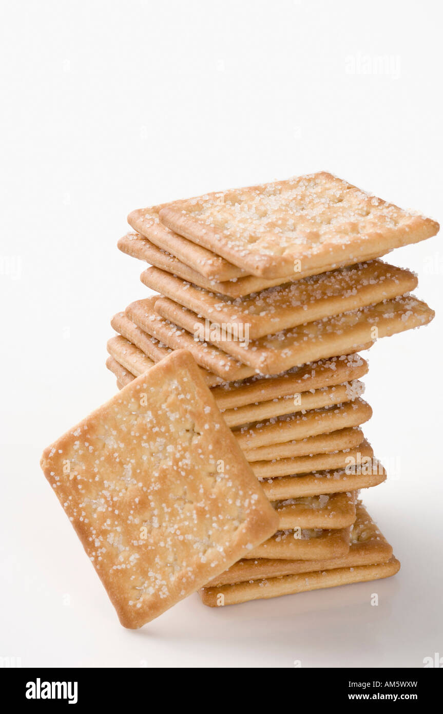 Close-up of a stack of biscuits Stock Photo - Alamy