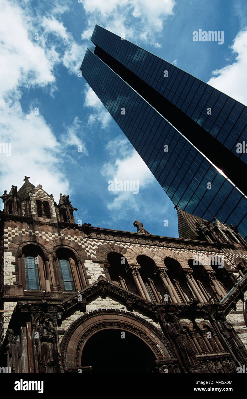 Trinity Church beside the Hancock Tower, Boston, Massachusetts, New ...