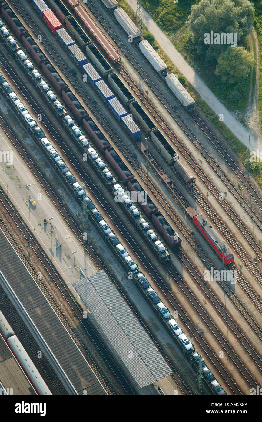 Tracks with freight traffic, Germany Stock Photo - Alamy