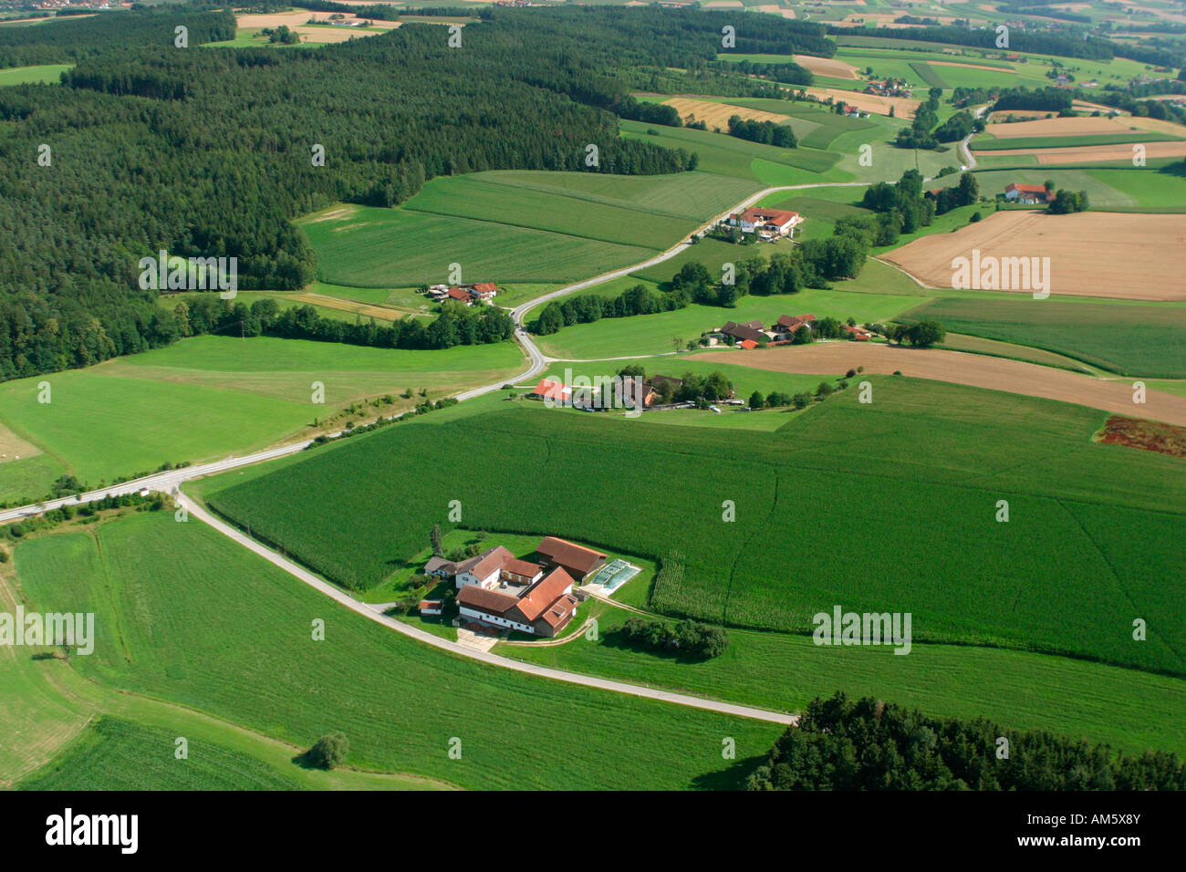 Hill landscape, Lower Bavaria, Bavaria, Germany Stock Photo - Alamy