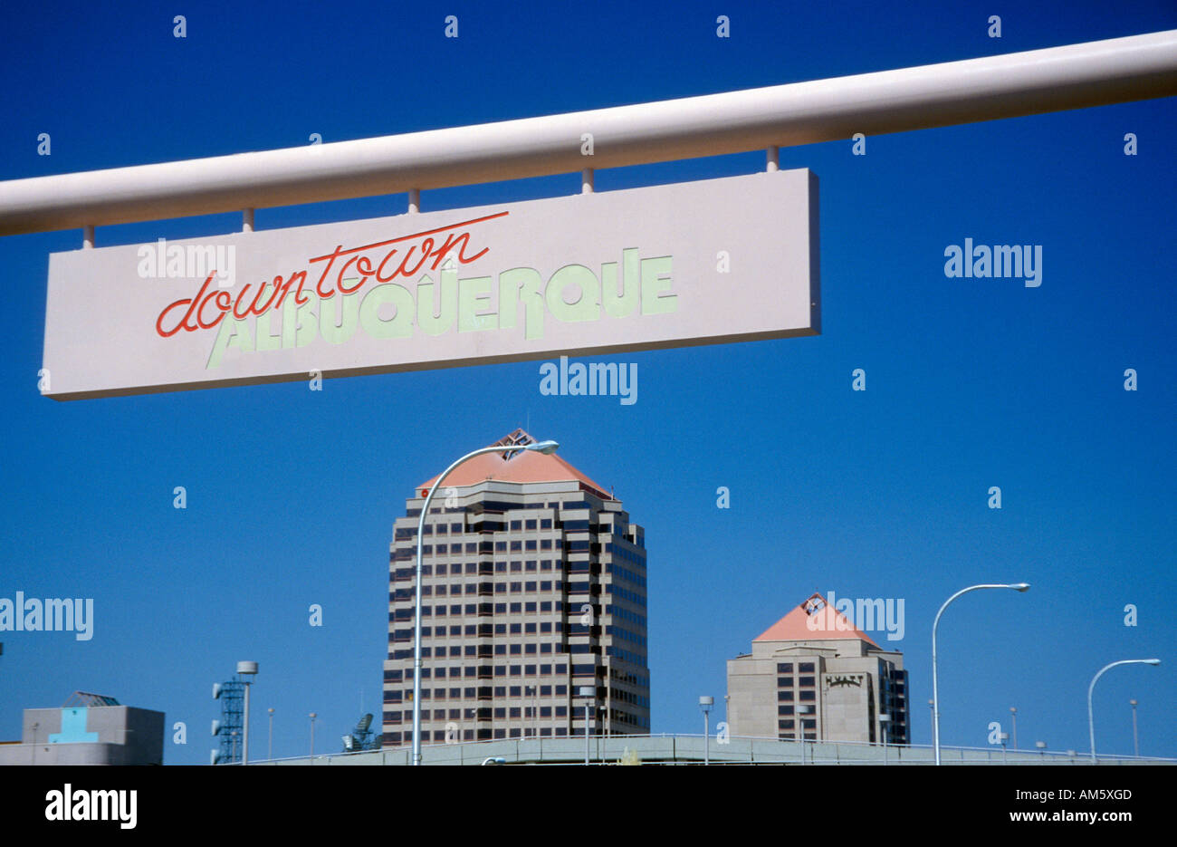 Welcome Sign at the entrance to Albuquerque NM Stock Photo - Alamy