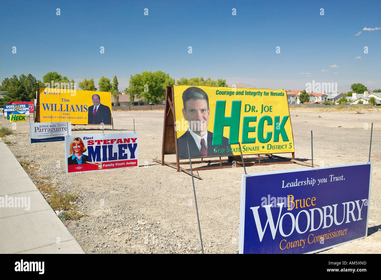Election posters encouraging voters to vote in Clark County near Las ...