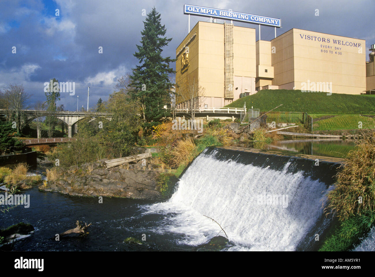 Tumwater Falls Park OR home of Olympia Beer Brewing Company Stock Photo ...